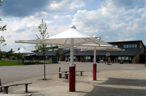 Great Cover from the weather for Great Dunmow Pupils - Able Canopies