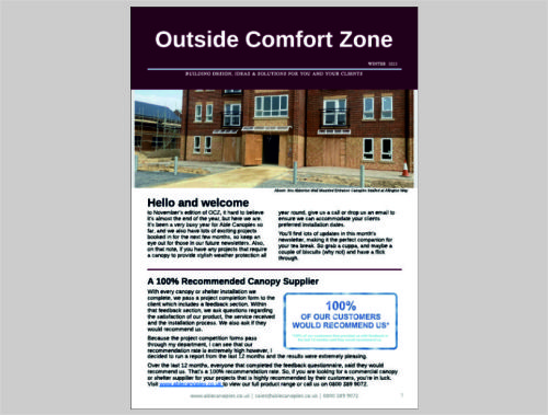 Architect Newsletter: Outside Comfort Zone (November 2021) - Able Canopies