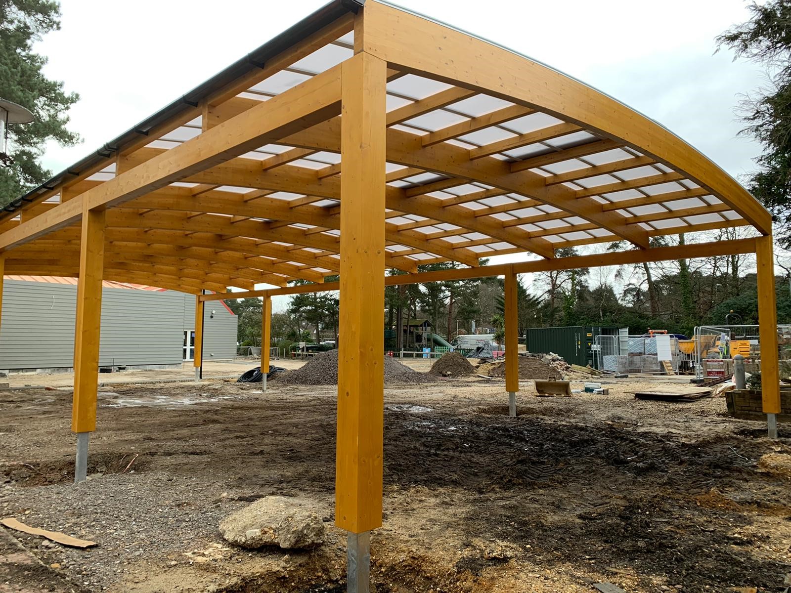 Sandford Holiday Park | Tarnhow Timber Canopy - Able Canopies Ltd