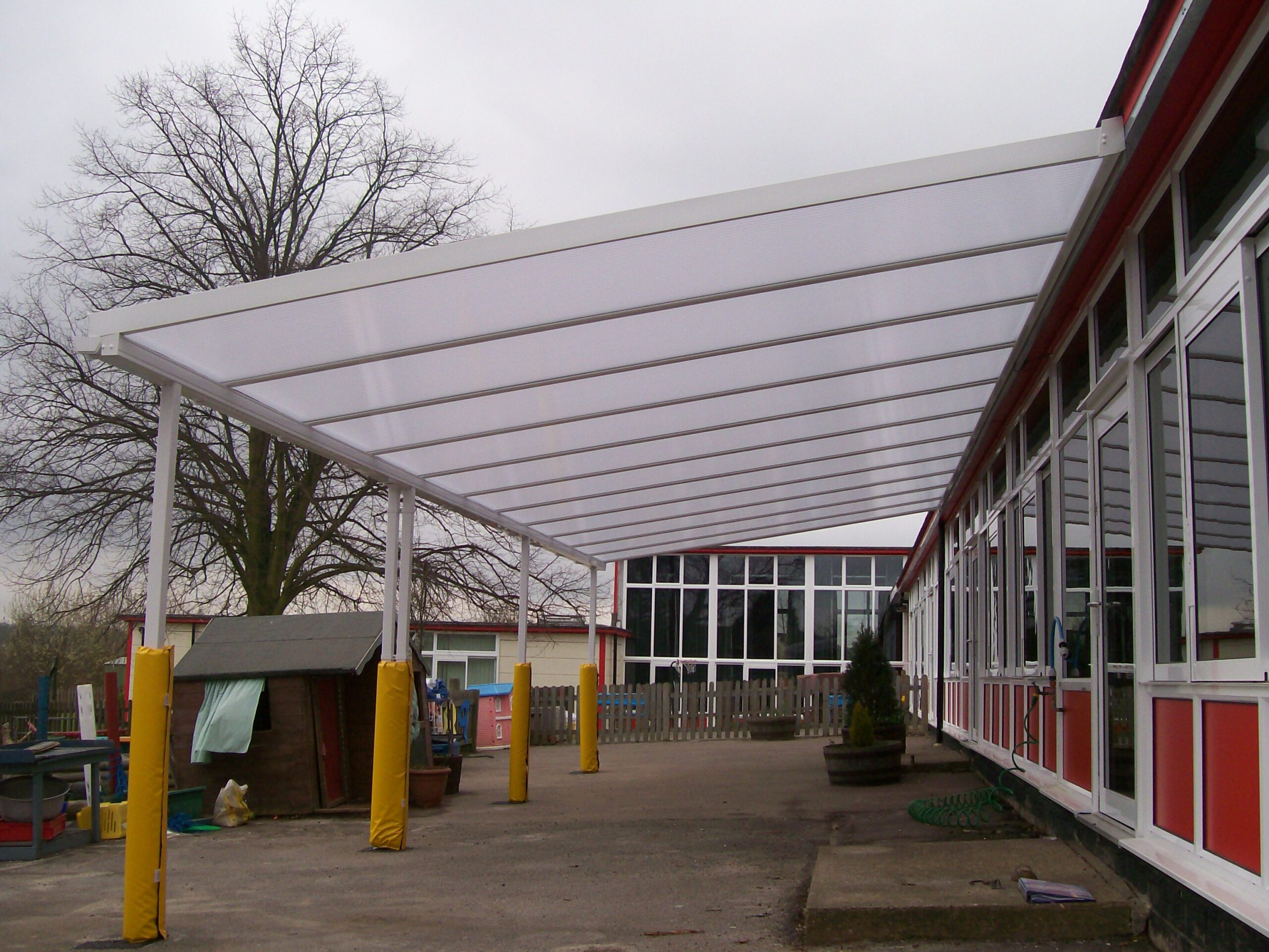 Woodlands Primary School, Borehamwood - Wall Mounted Canopy - Able Canopies