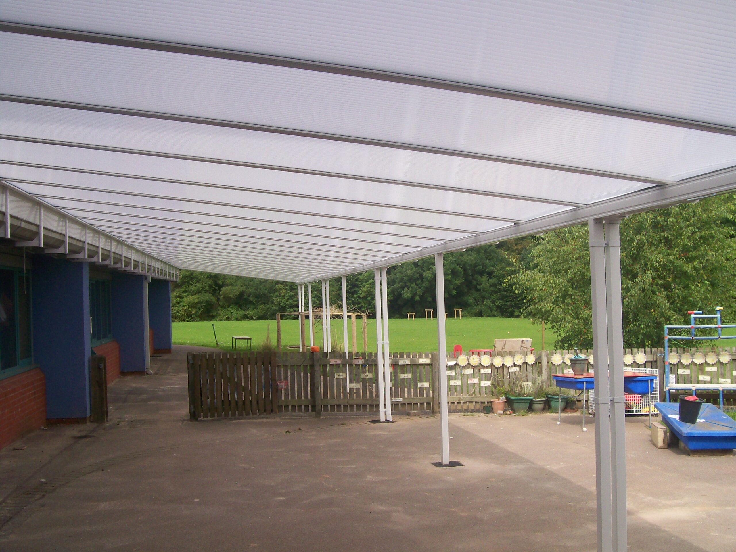 Emersons Green Primary School - Wall Mounted Canopy - Able Canopies
