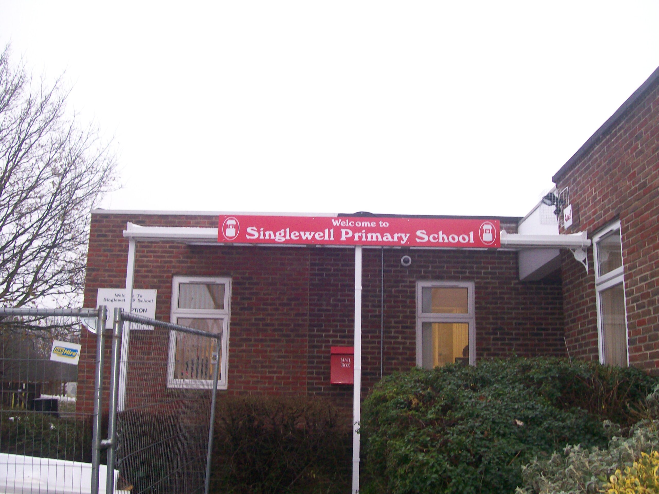 Singlewell Primary School - Wall Mounted Canopy - Able Canopies