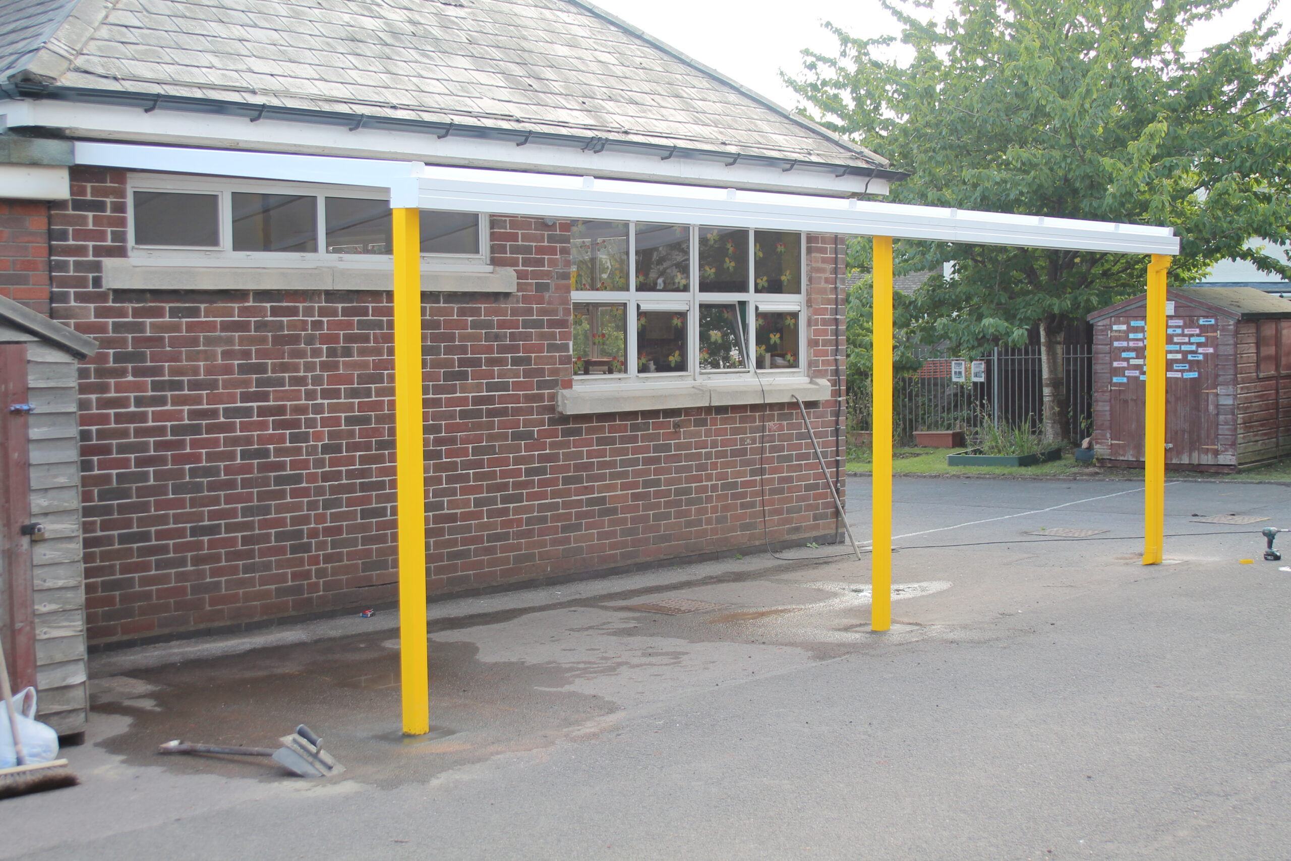 Sully Primary School, Wall Mounted Canopy - Able Canopies