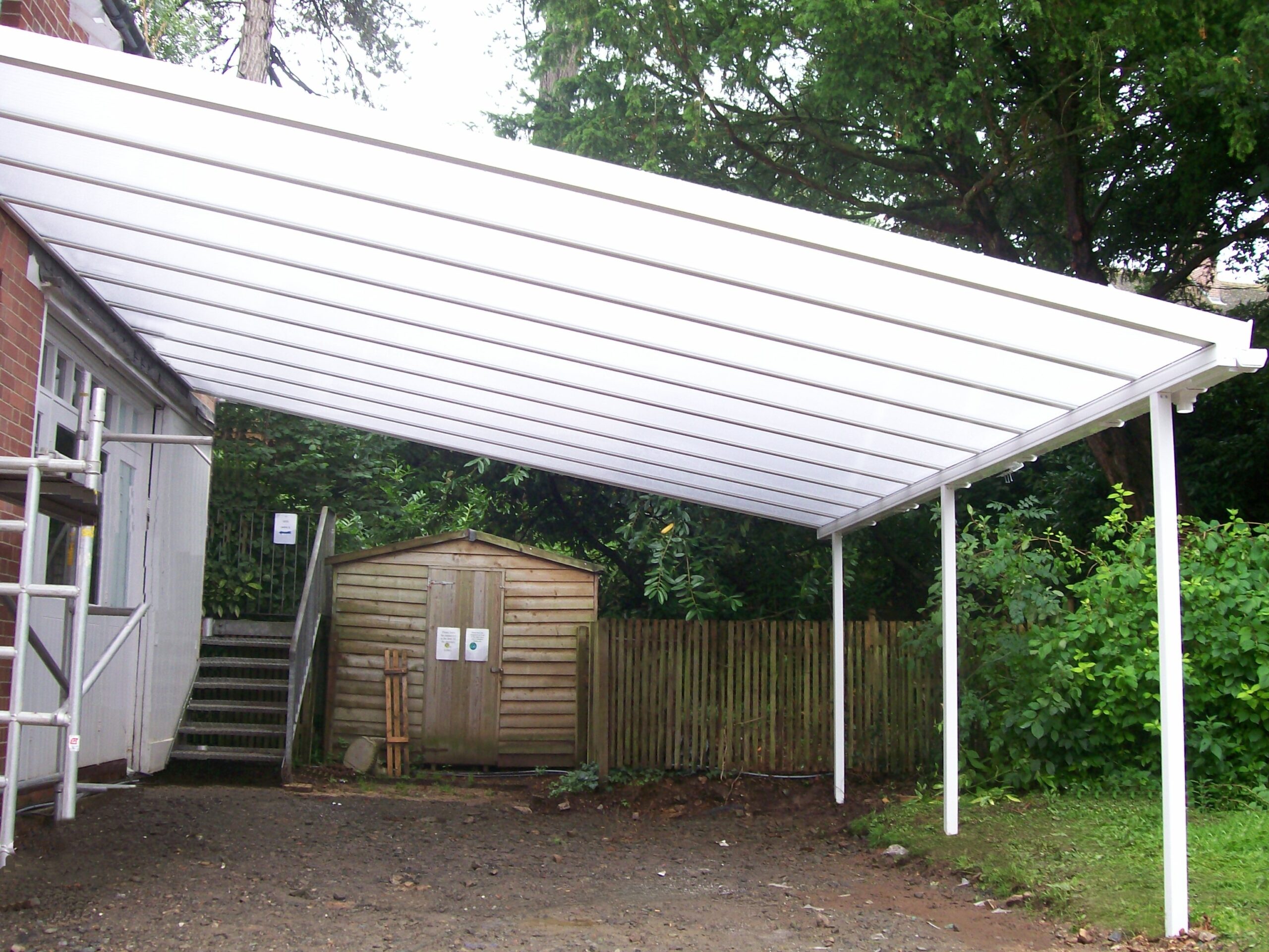 Awliscombe C of E Primary School - Wall Mounted Canopy - Able Canopies