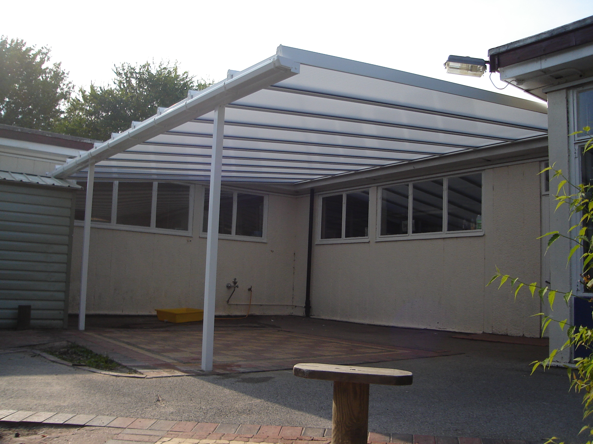 Cowley Hill School - Wall Mounted Canopy - Able Canopies