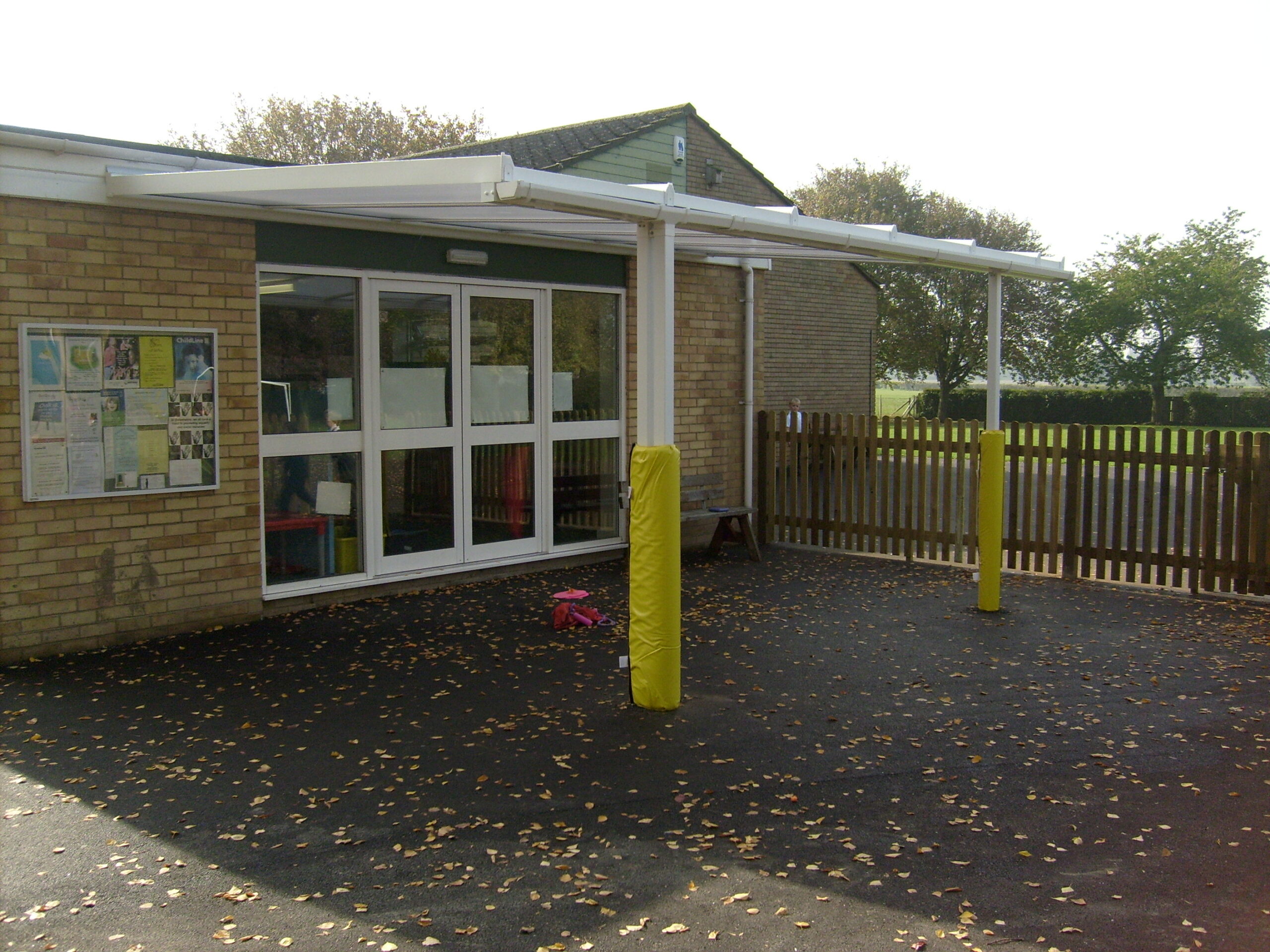Crowmarsh Gifford C of E School, Wall Mounted Canopy - Able Canopies