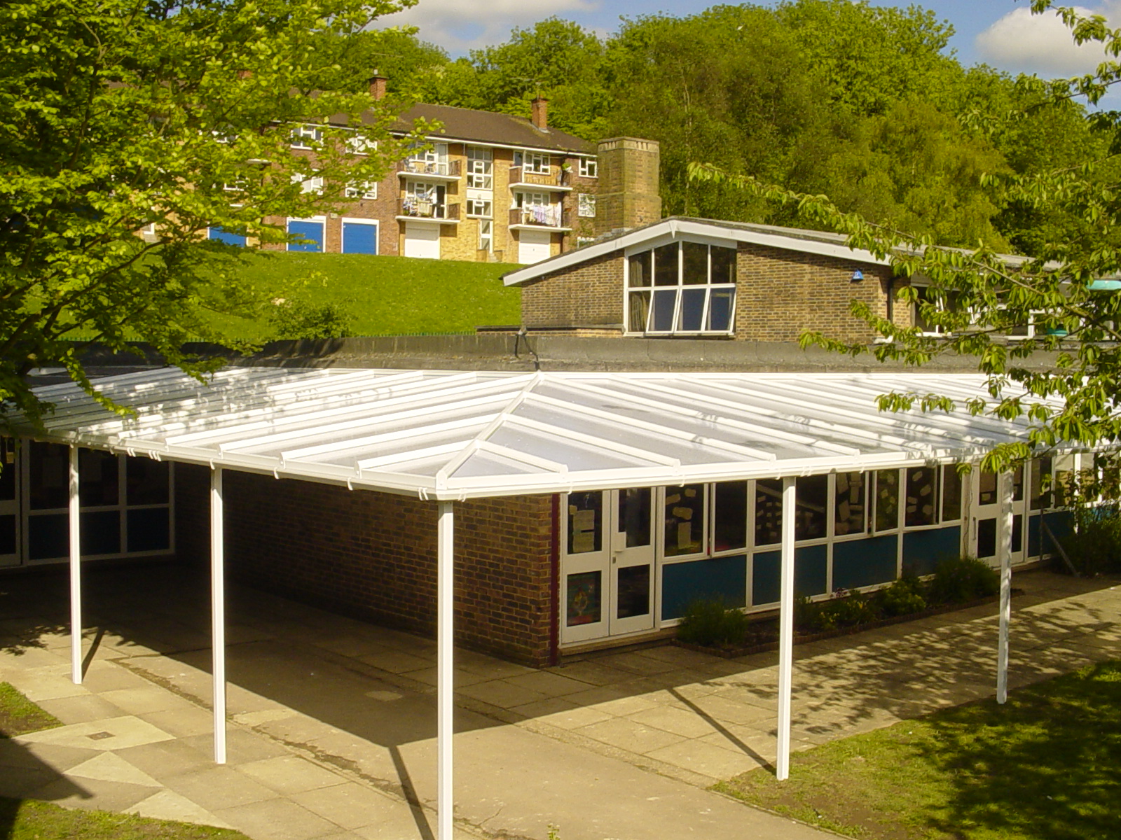 Wattenden Primary School, Purley - Wall Mounted Canopy - Able Canopies
