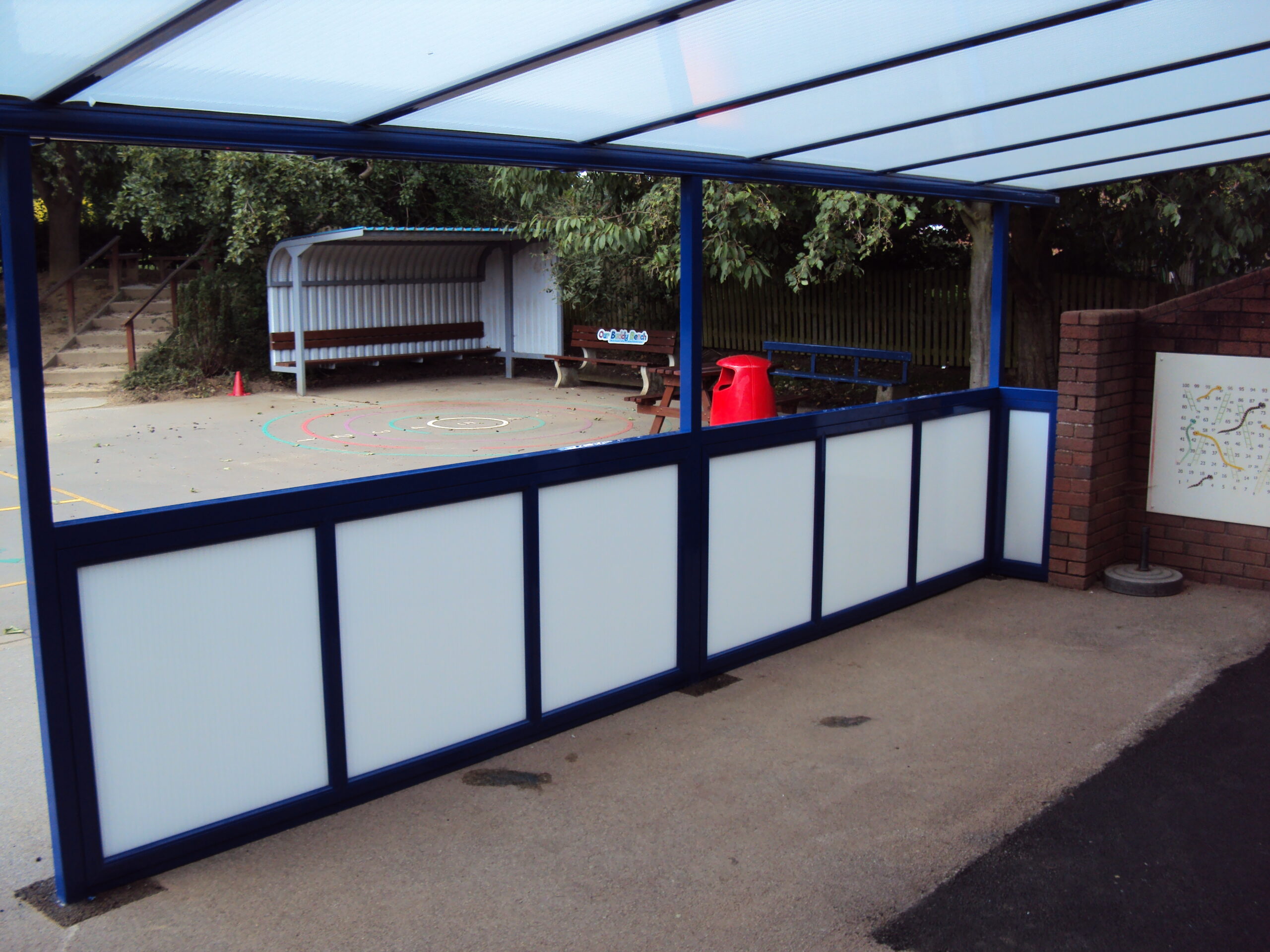 Great Bowden C of E Primary School, Wall Mounted Canopy - Able Canopies