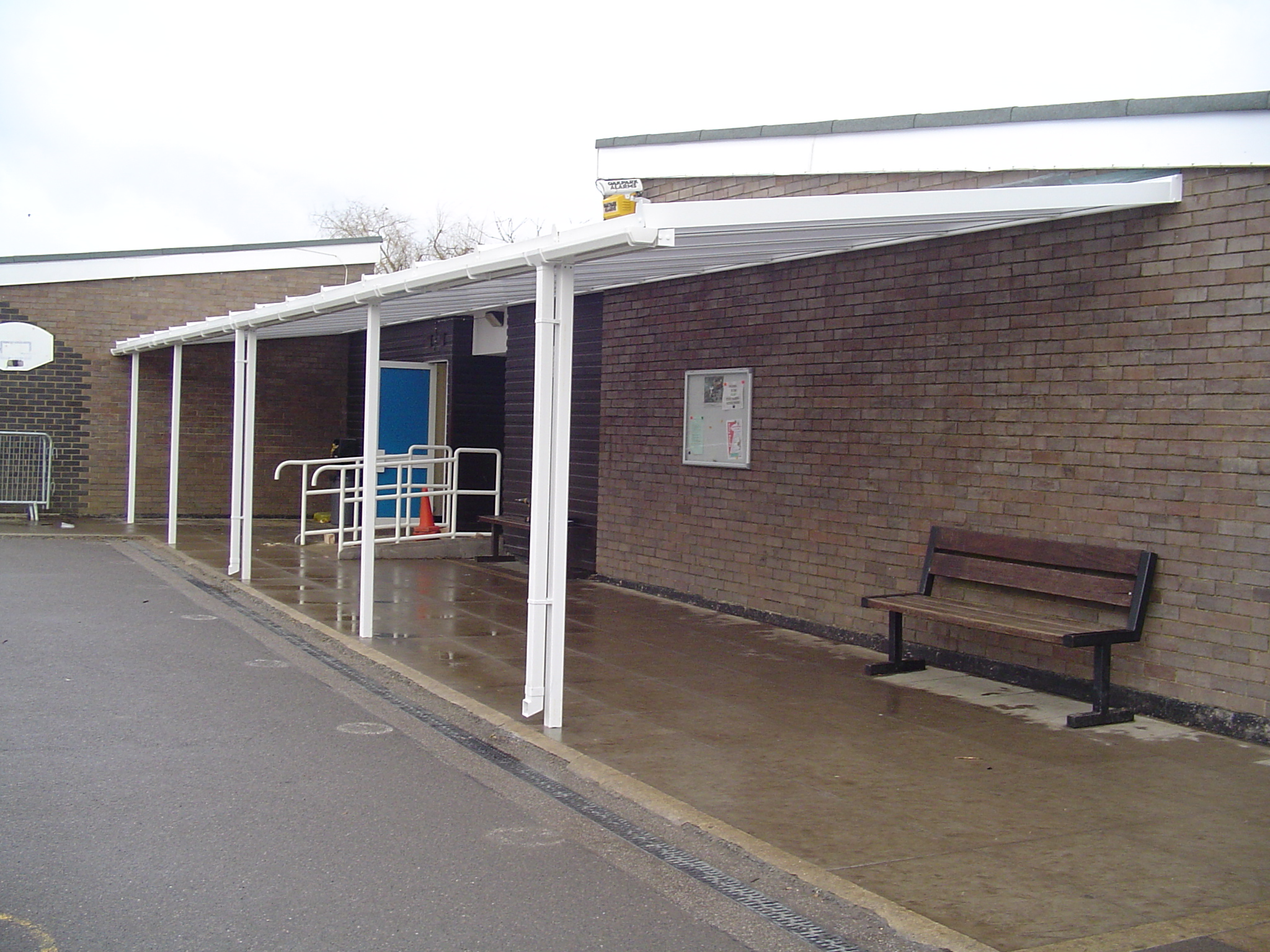 Broughton Infants School, Wall Mounted Canopy - Able Canopies