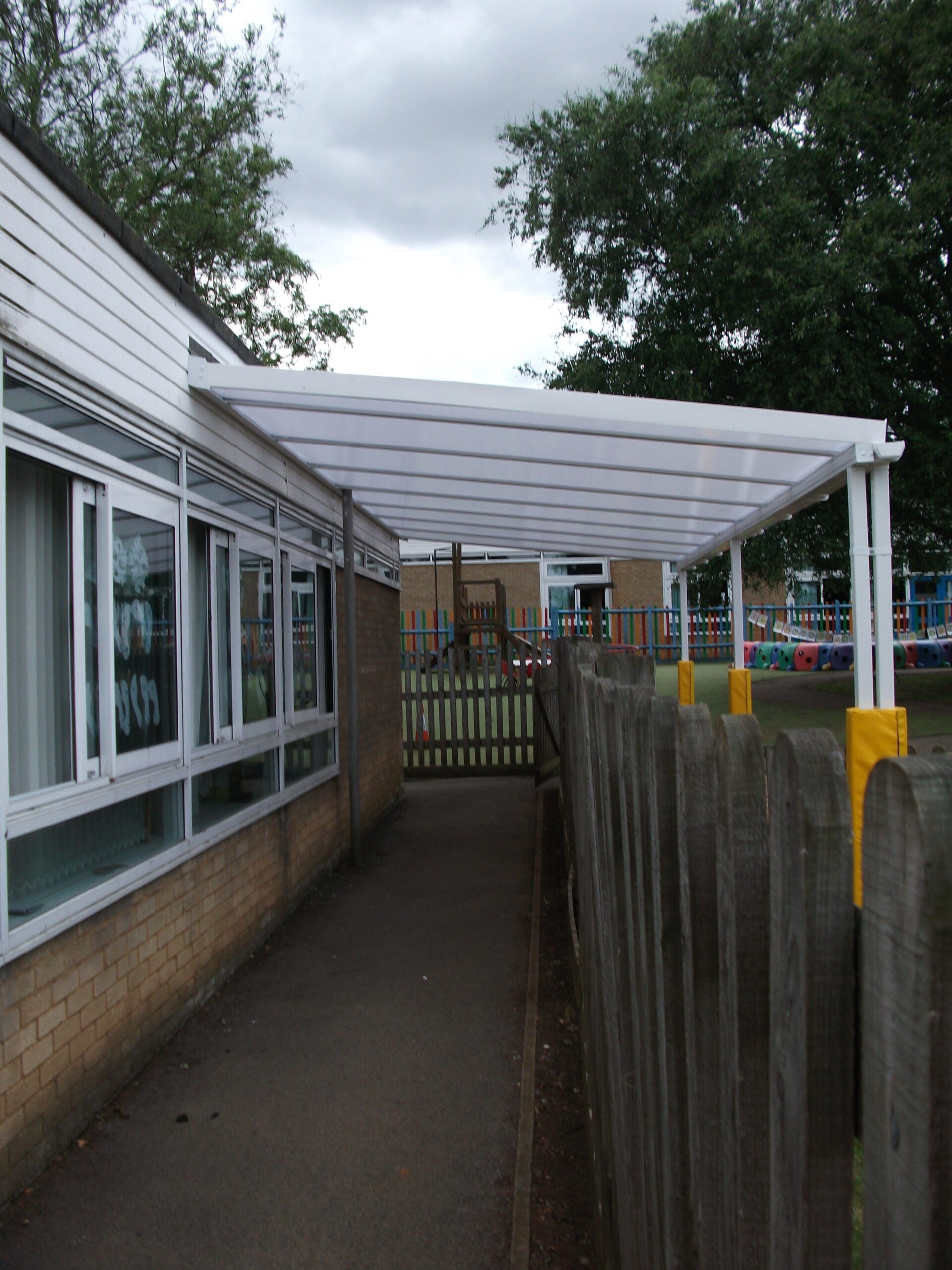 Queensway School, Banbury - 2nd Wall Mounted Canopy - Able Canopies