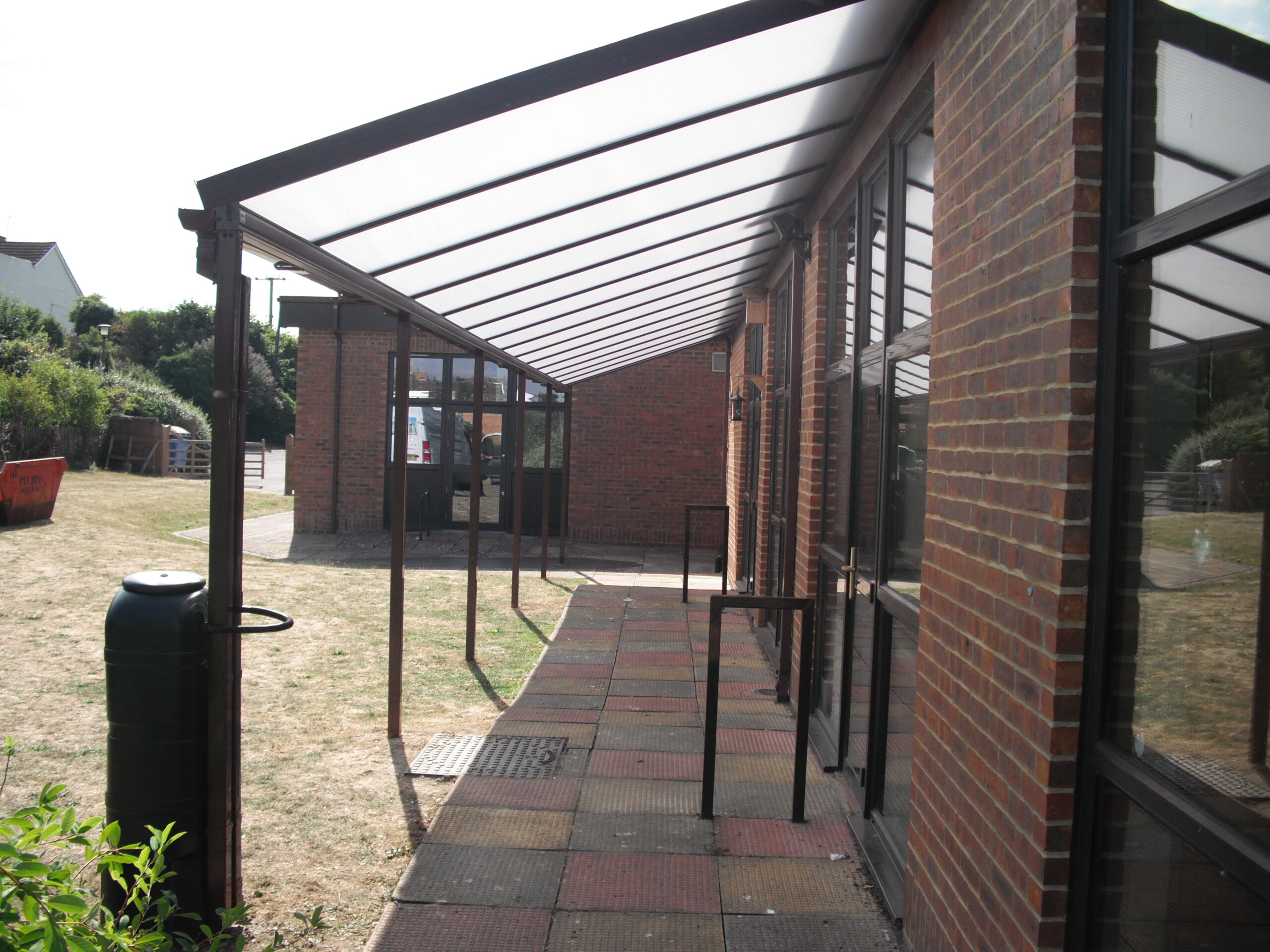 Burham C of E Primary School - Second Wall Mounted canopy - Able Canopies