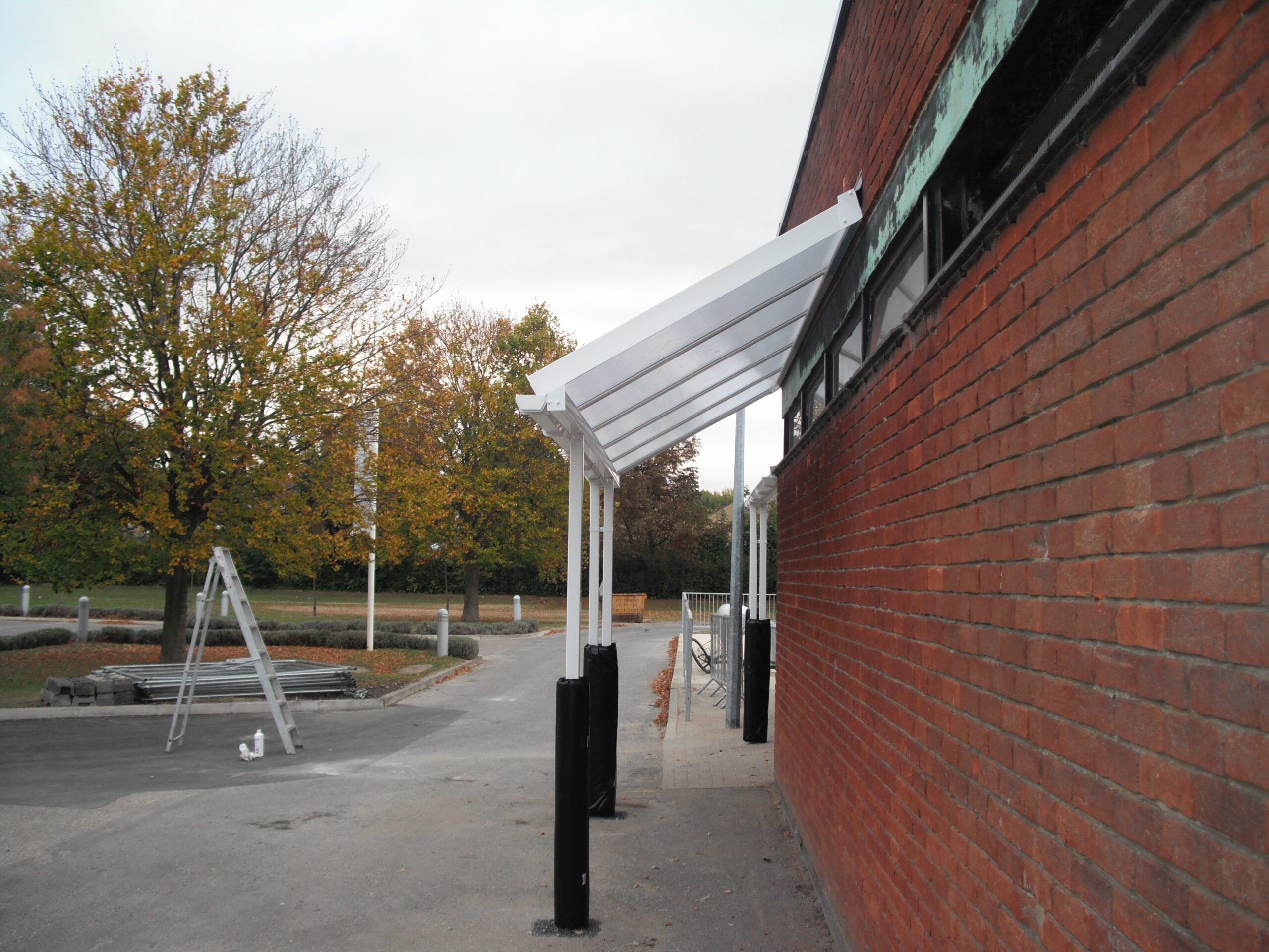 St Bede's Church School, Cambridge - Wall Mounted Canopies - Able Canopies