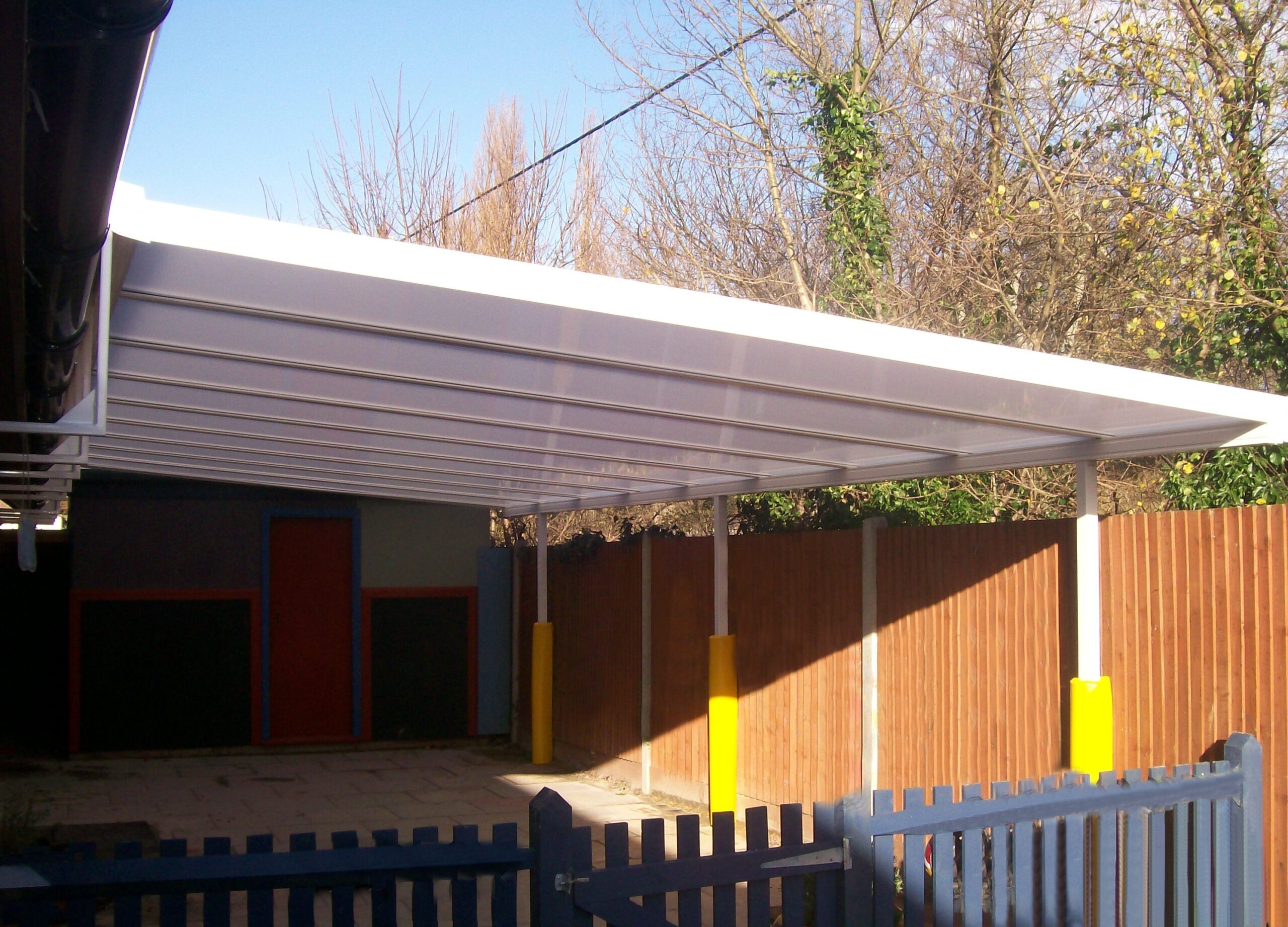 Dimples Day Nursery, Wall mounted canopy - Able Canopies
