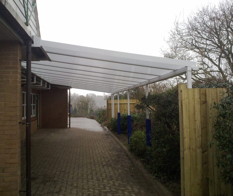 Glen Park Primary School - Wall Mounted Canopy - Able Canopies
