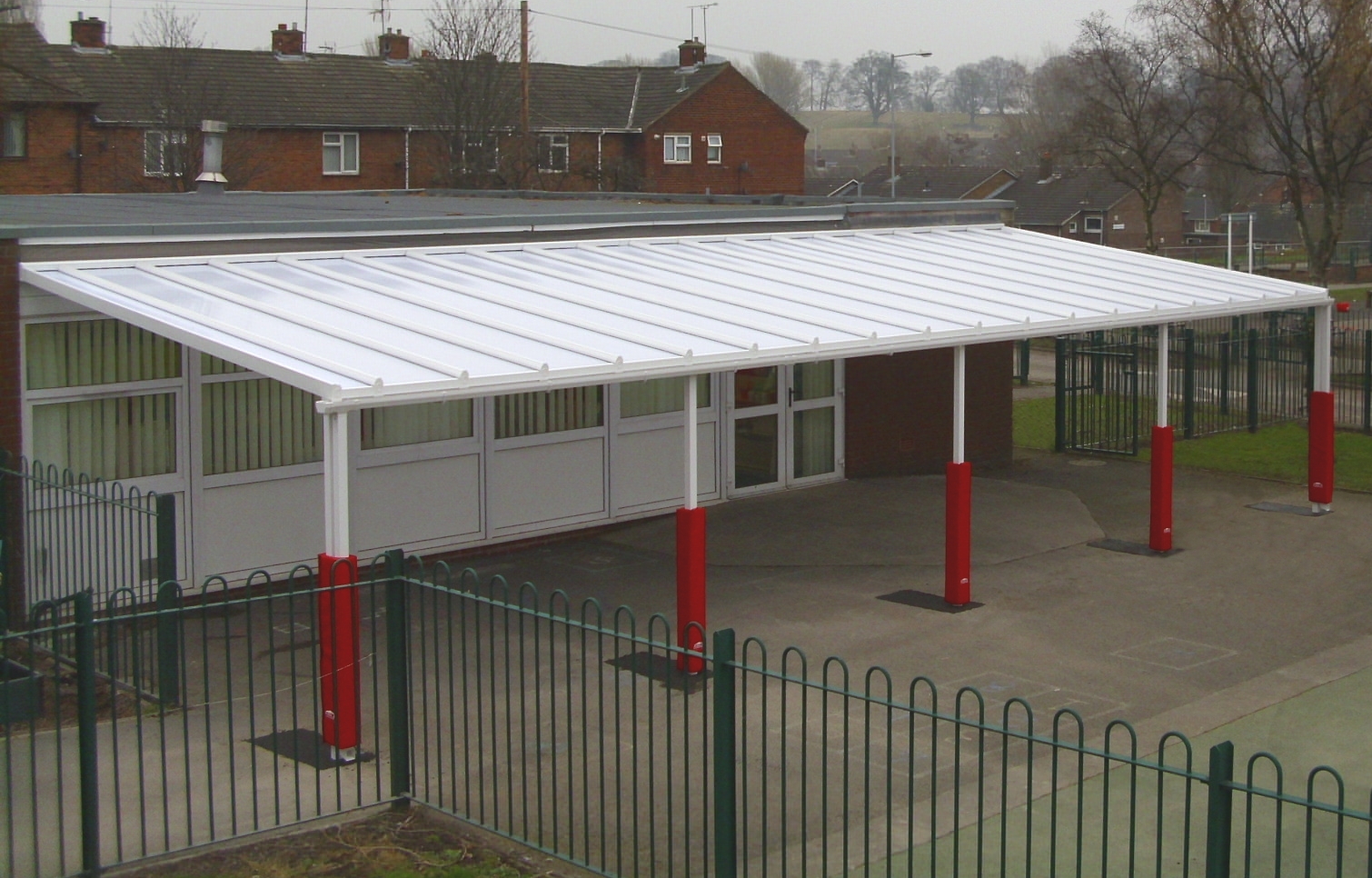 Gwenfro Community Primary School - 2nd Wall Mounted Canopy - Able Canopies