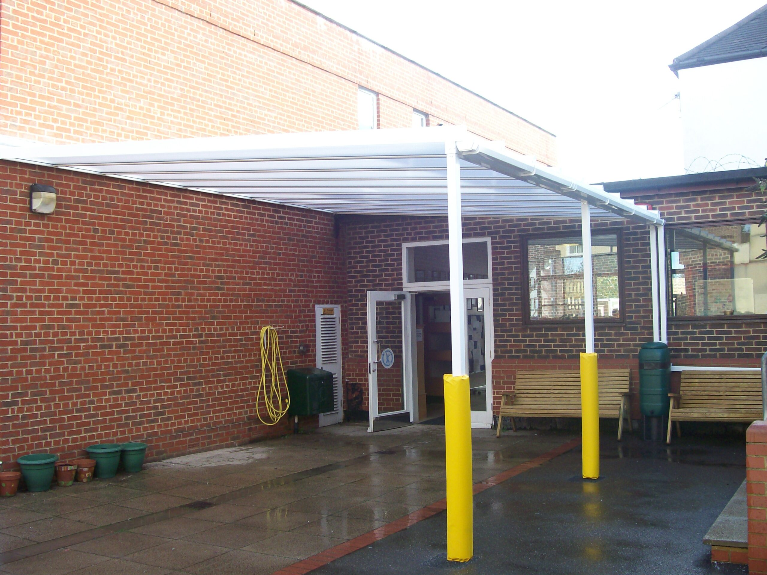 Hasmonean Primary School, London - 4th Wall Mounted Canopy - Able Canopies