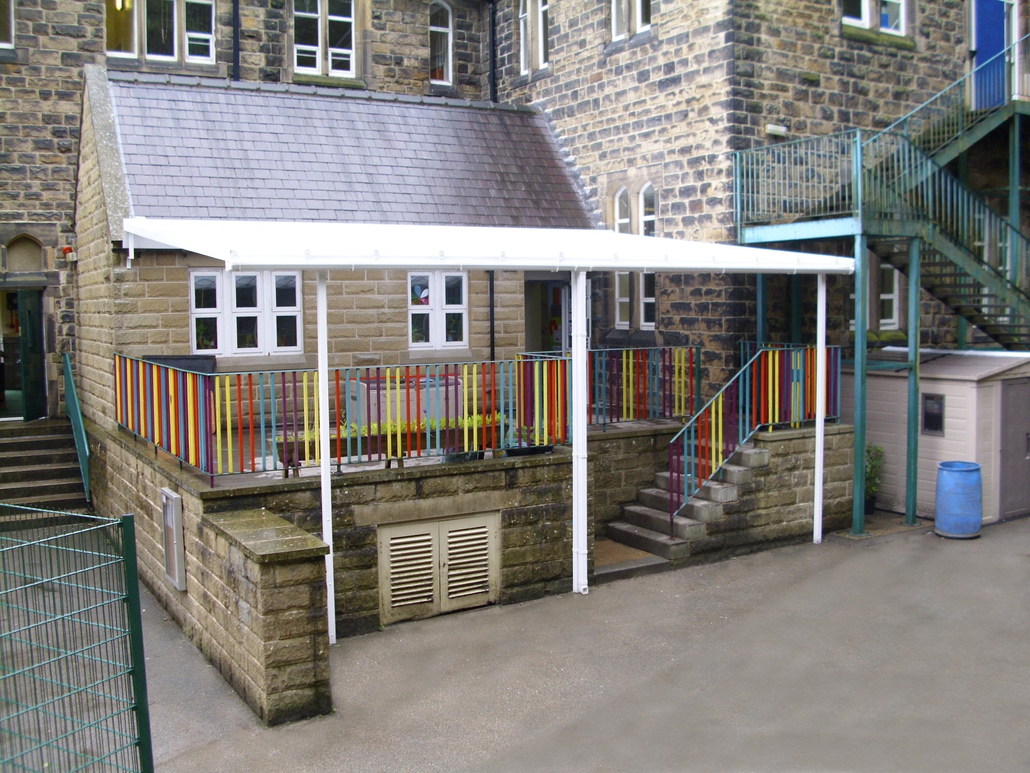 Hebden Royd CE Primary School, Hebden Bridge - Wall Mounted Canopy ...