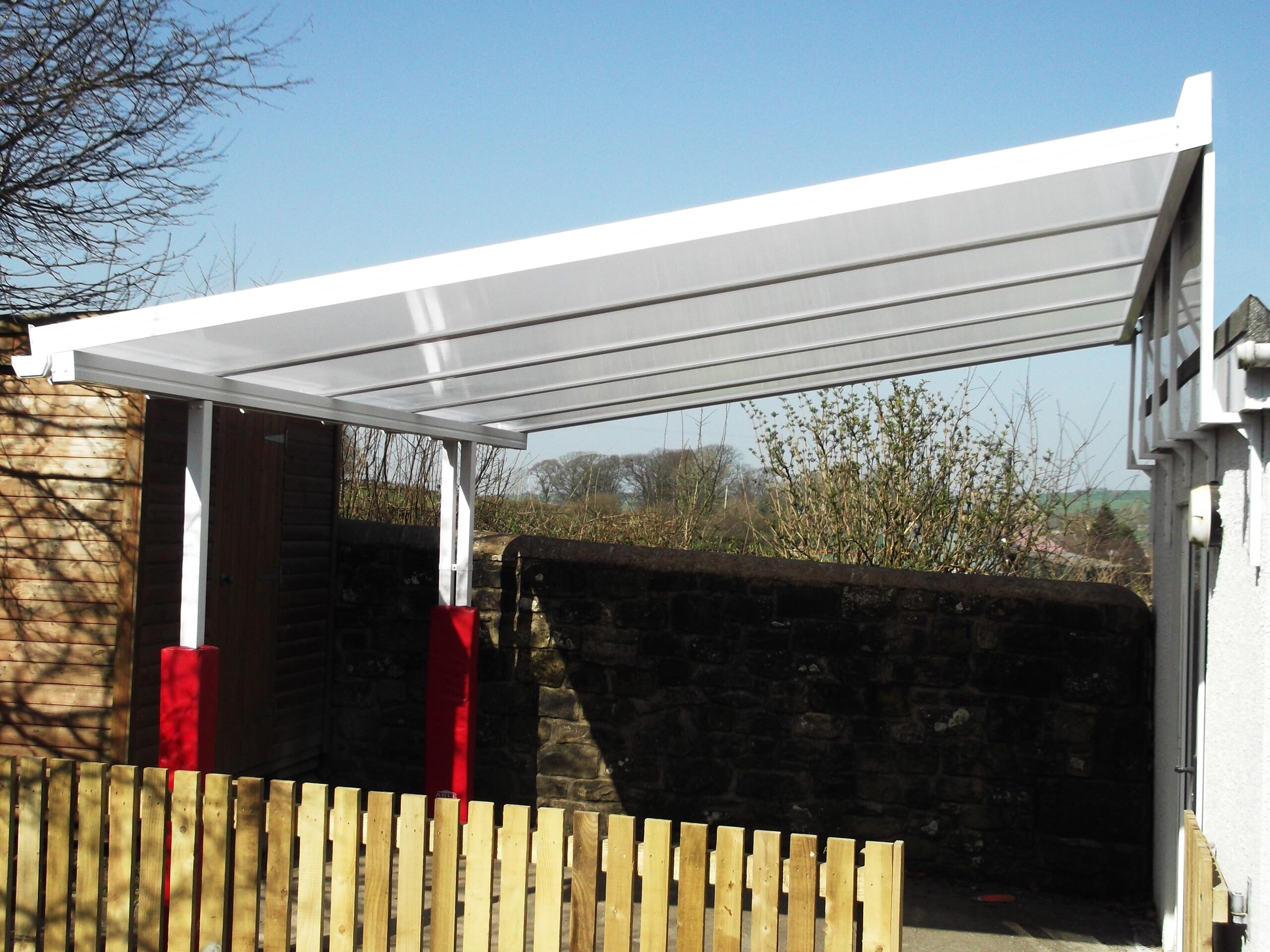 Ireby CE Primary School - Second Wall Mounted Canopy - Able Canopies