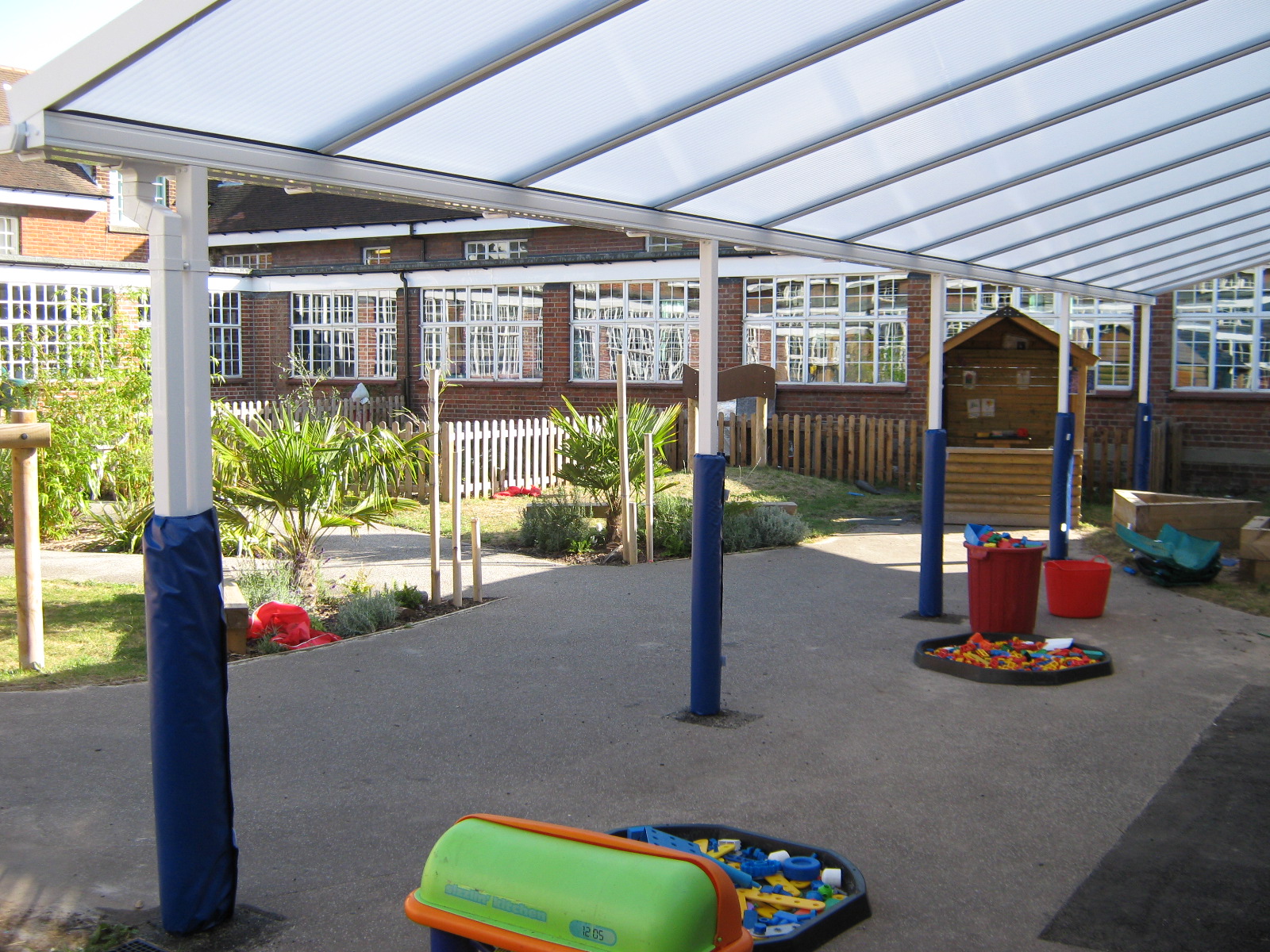 Lexden Primary School - Wall Mounted Canopy - Able Canopies