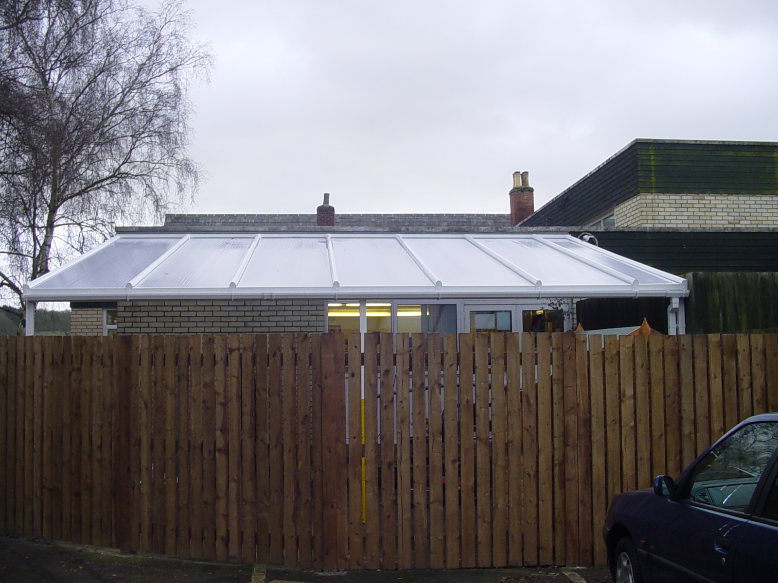Little Hadham Primary School - 1st Wall Mounted Canopy - Hertfordshire
