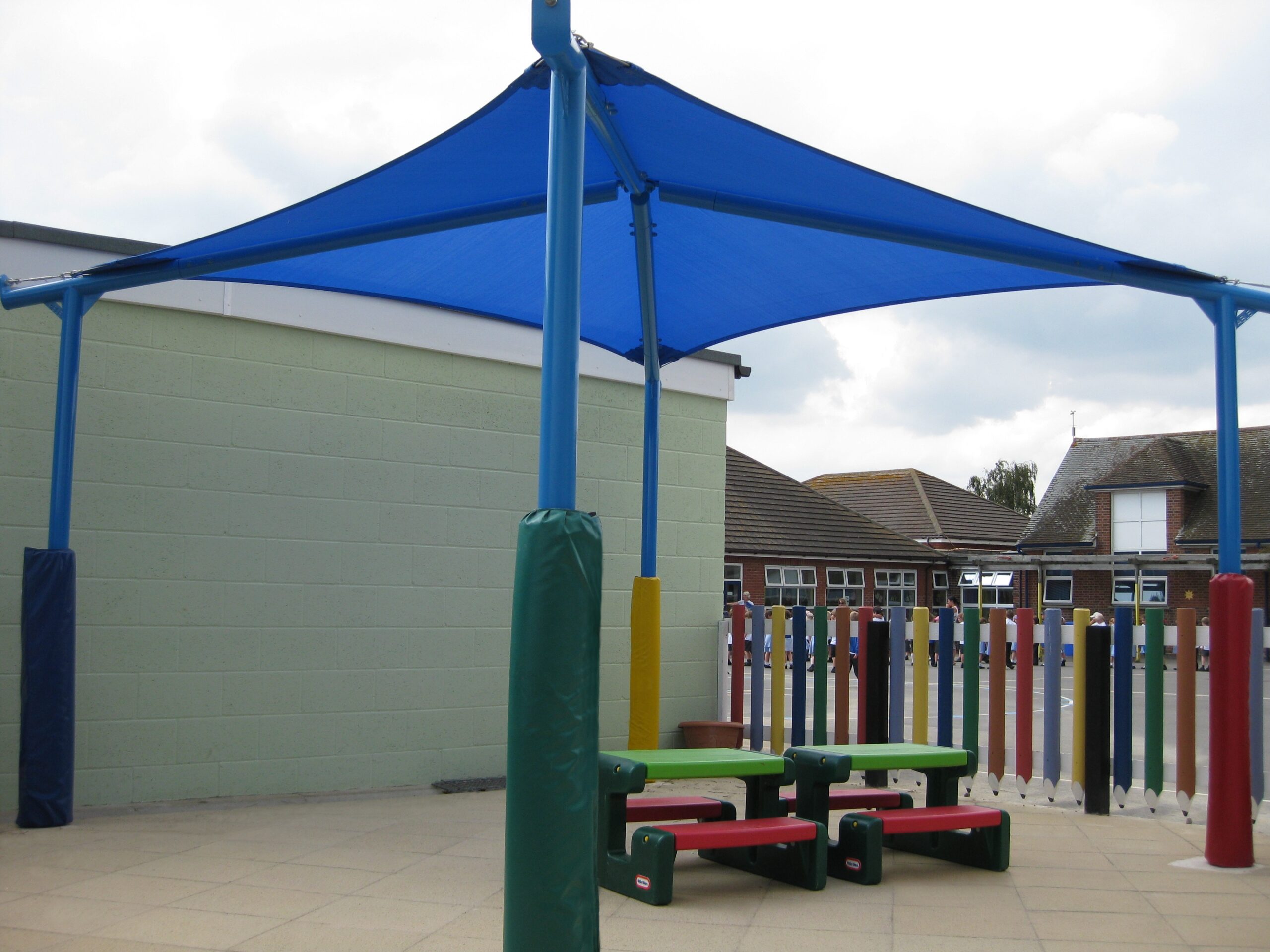 Little Clacton Pre-School - Free Standing Canopy - Able Canopies Ltd.