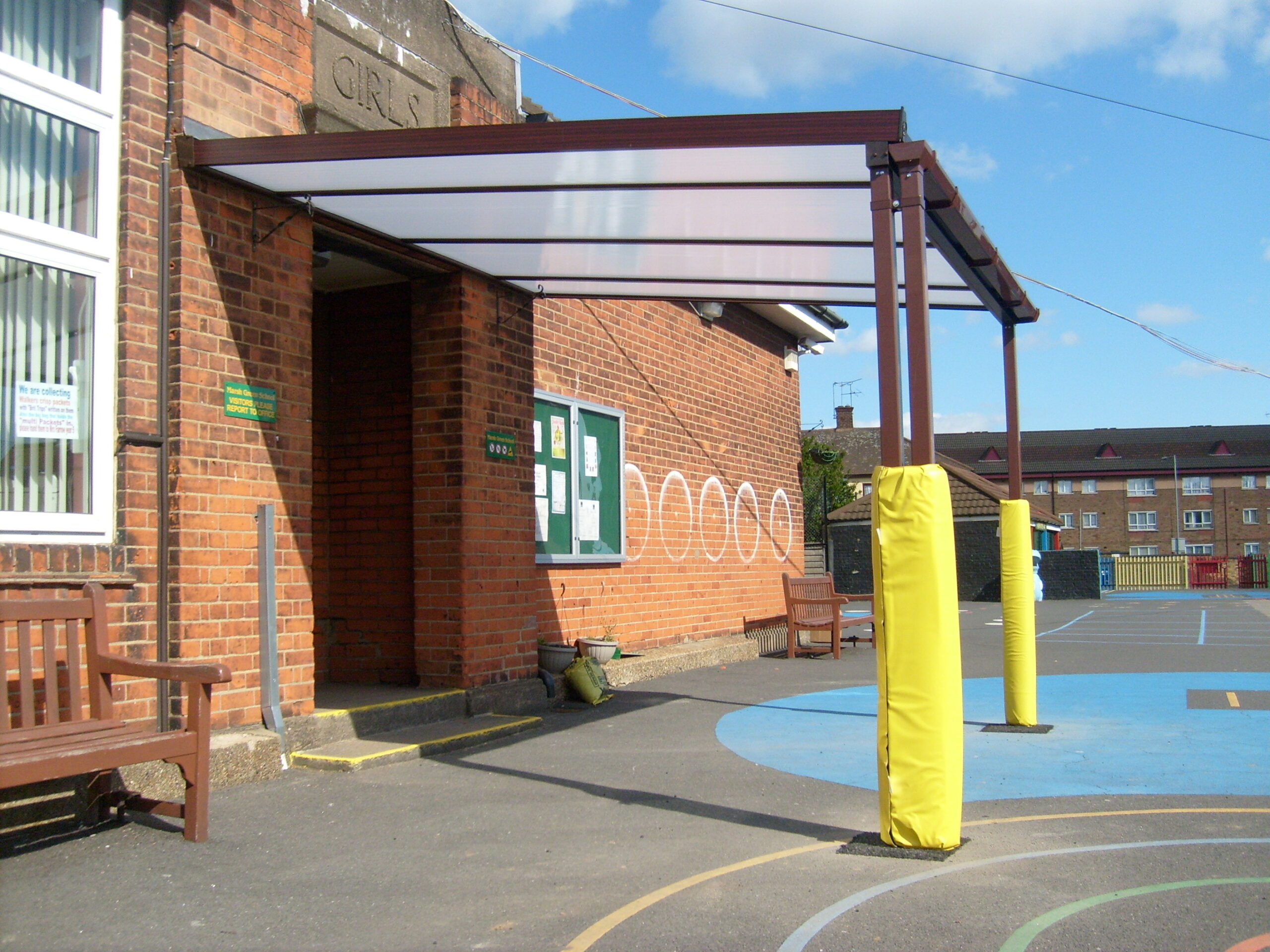 Marsh Green School, Essex - Wall Mounted Canopy - Able Canopies