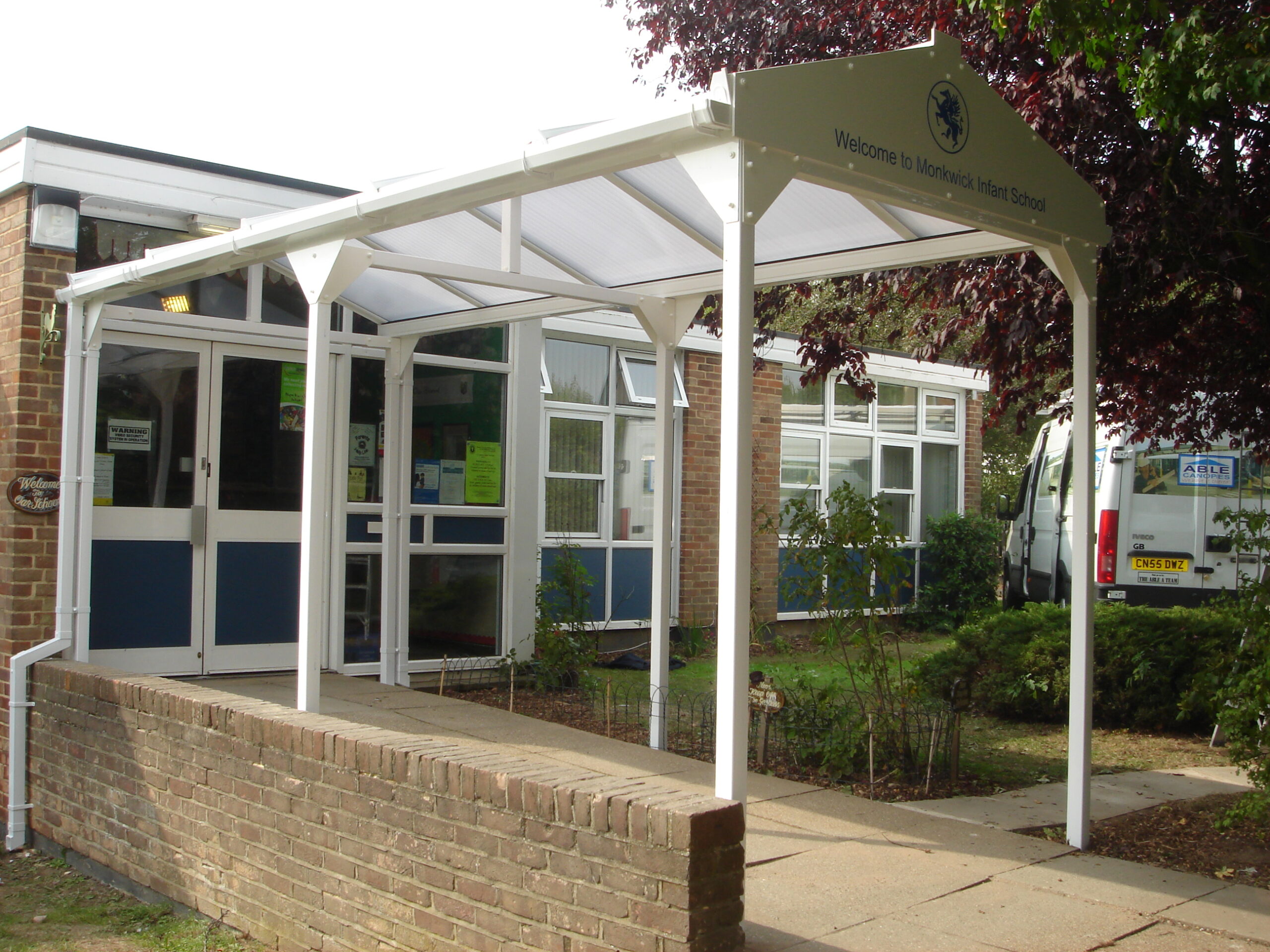 Monkwick Infant & Nursery School - Entrance Canopy - Able Canopies