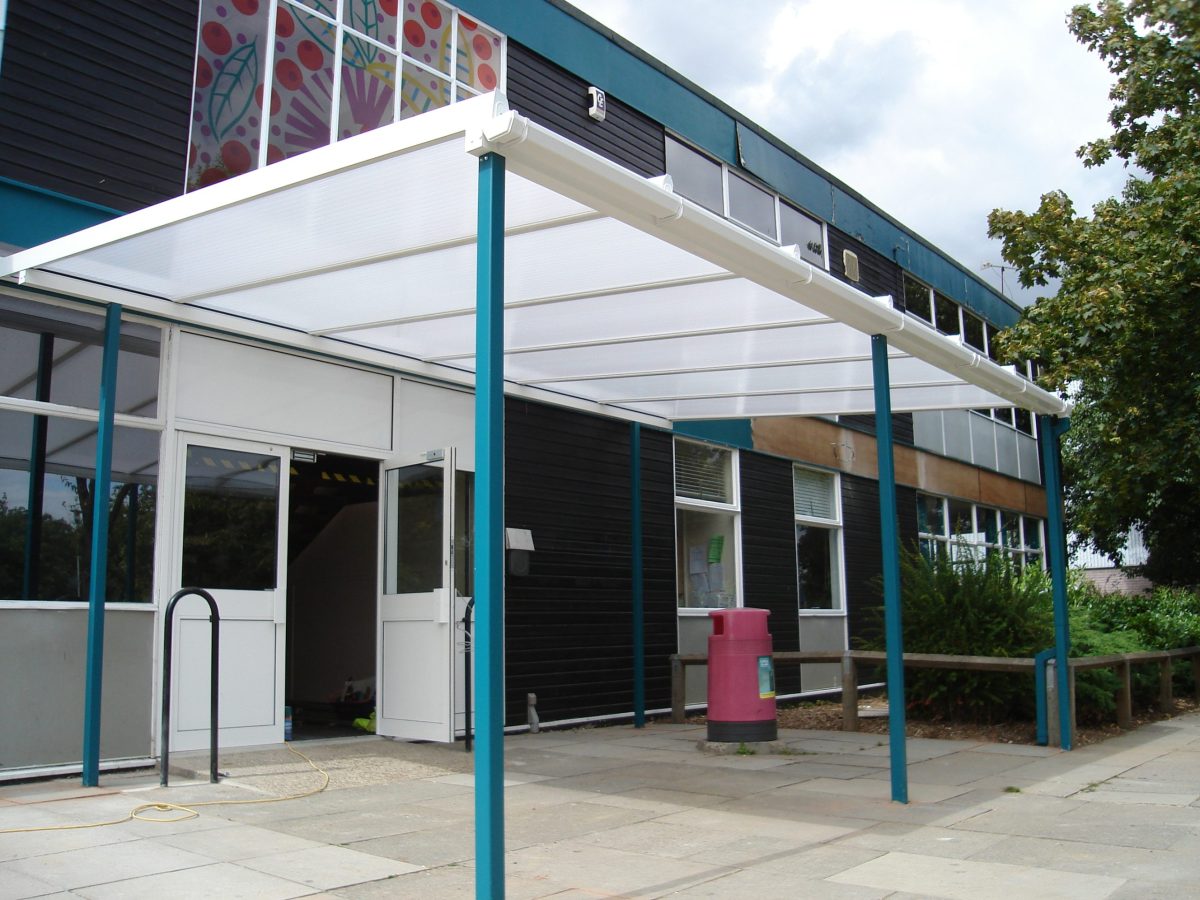 Notley High School, Braintree - Wall Mounted Canopy - Able Canopies