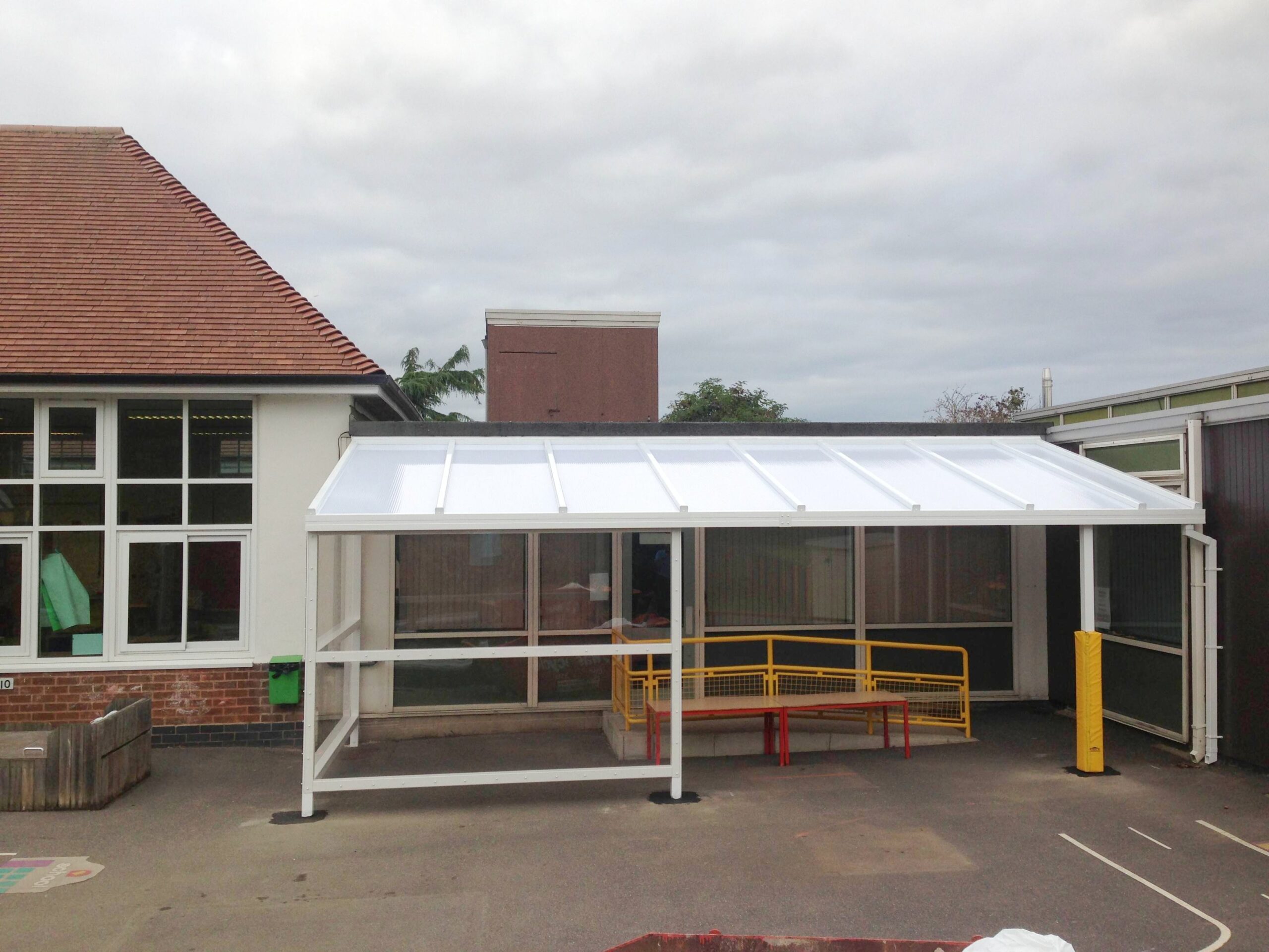 Orston Primary School - 2nd Wall Mounted Canopy - Able Canopies Ltd