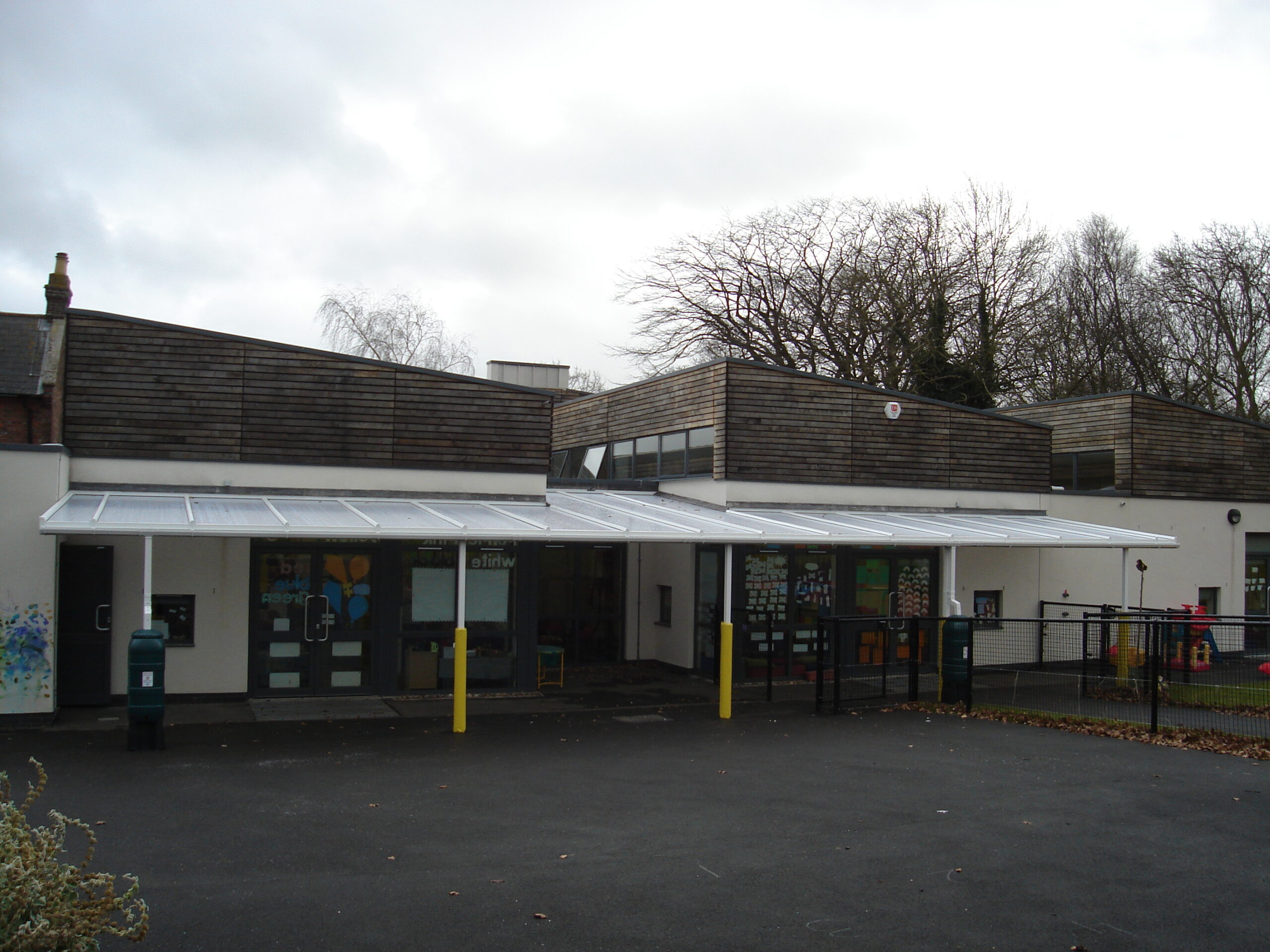 Peasmarsh C of E Primary School, Rye - Wall Mounted Canopy - Able Canopies