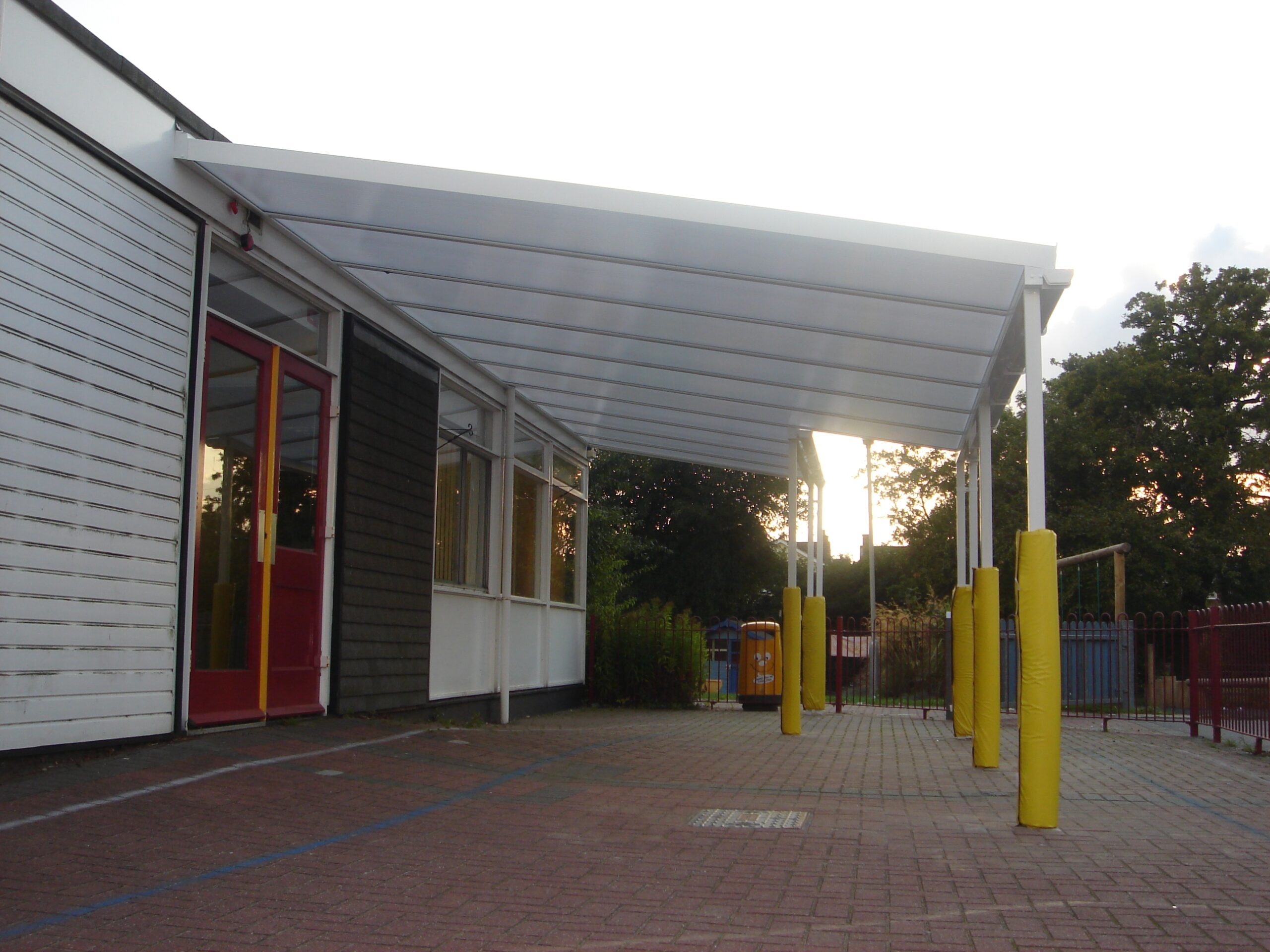 Perryfield Infant School, Chelmsford - Wall Mounted Canopy - Able Canopies