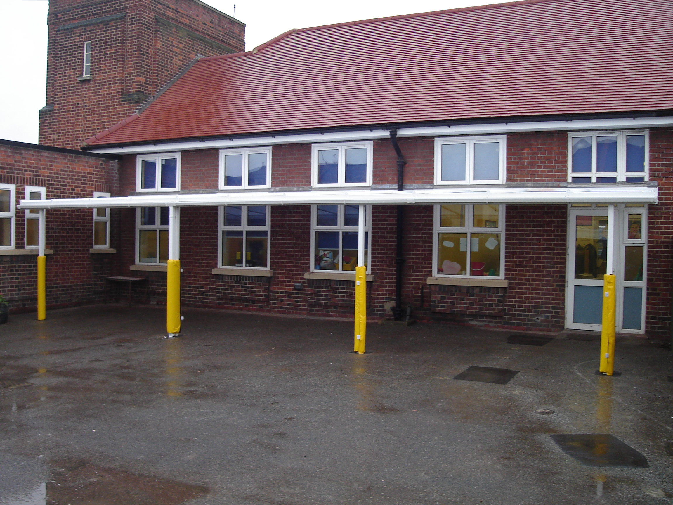 Roding Primary School, Dagenham - Wall Mounted Canopy - Able Canopies