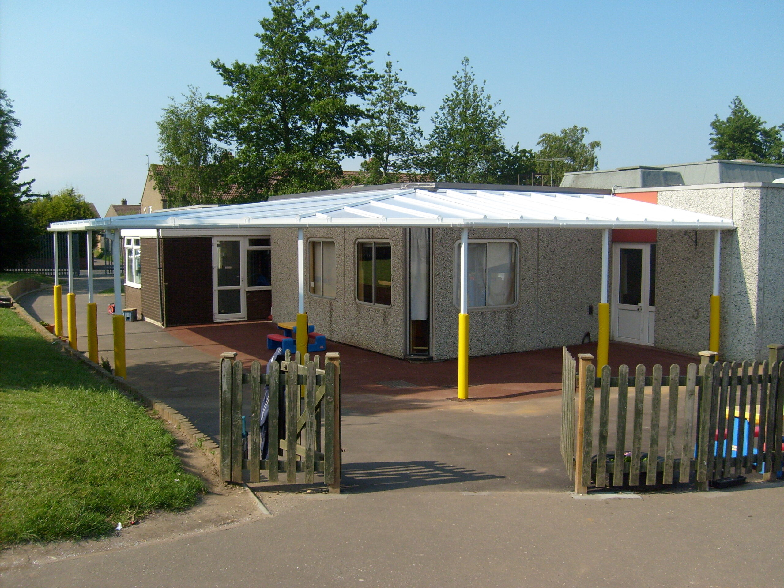 Spring Meadow Primary School - Wall Mounted Canopy - Able Canopies