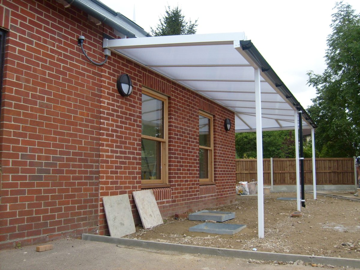Shalford Primary School, Braintree - Wall Mounted Canopy - Able Canopies