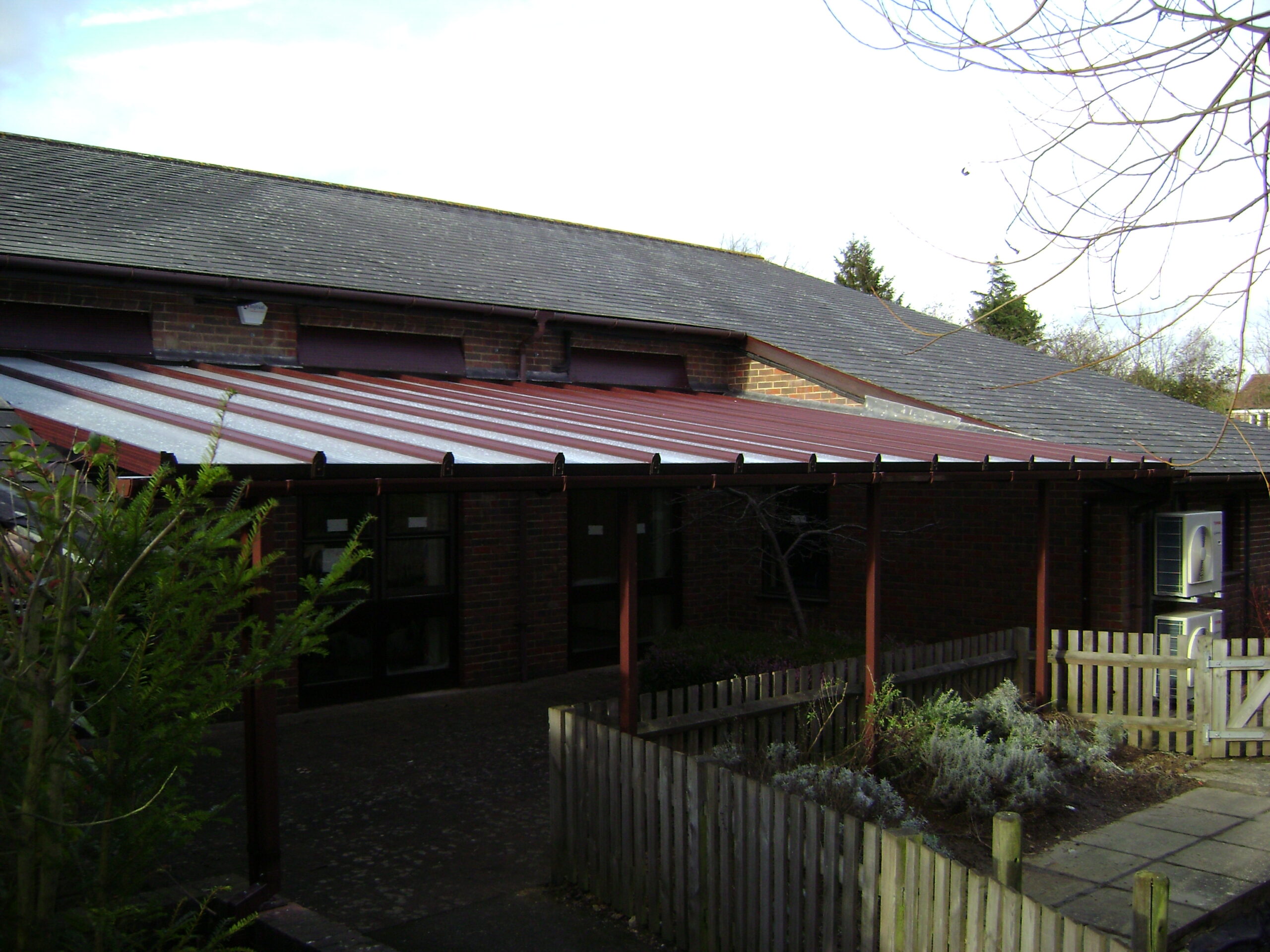 Thurnham C of E Primary - Wall Mounted Canopy - Maidstone