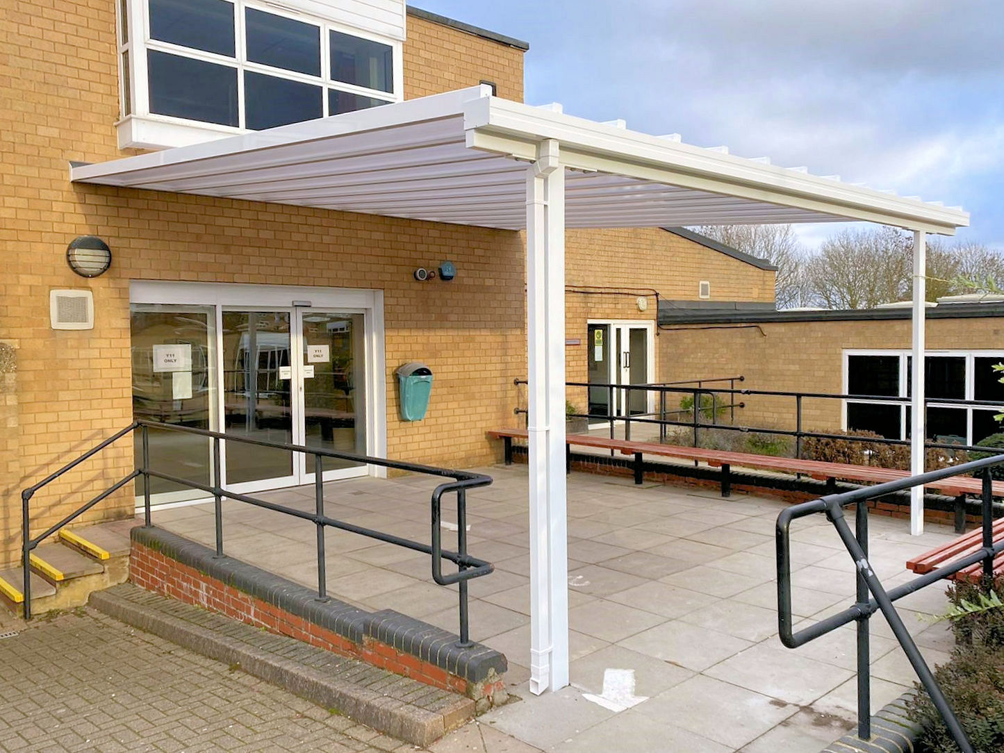 Vandyke Upper School | School Canopy | Wall Mounted Canopies | Able ...
