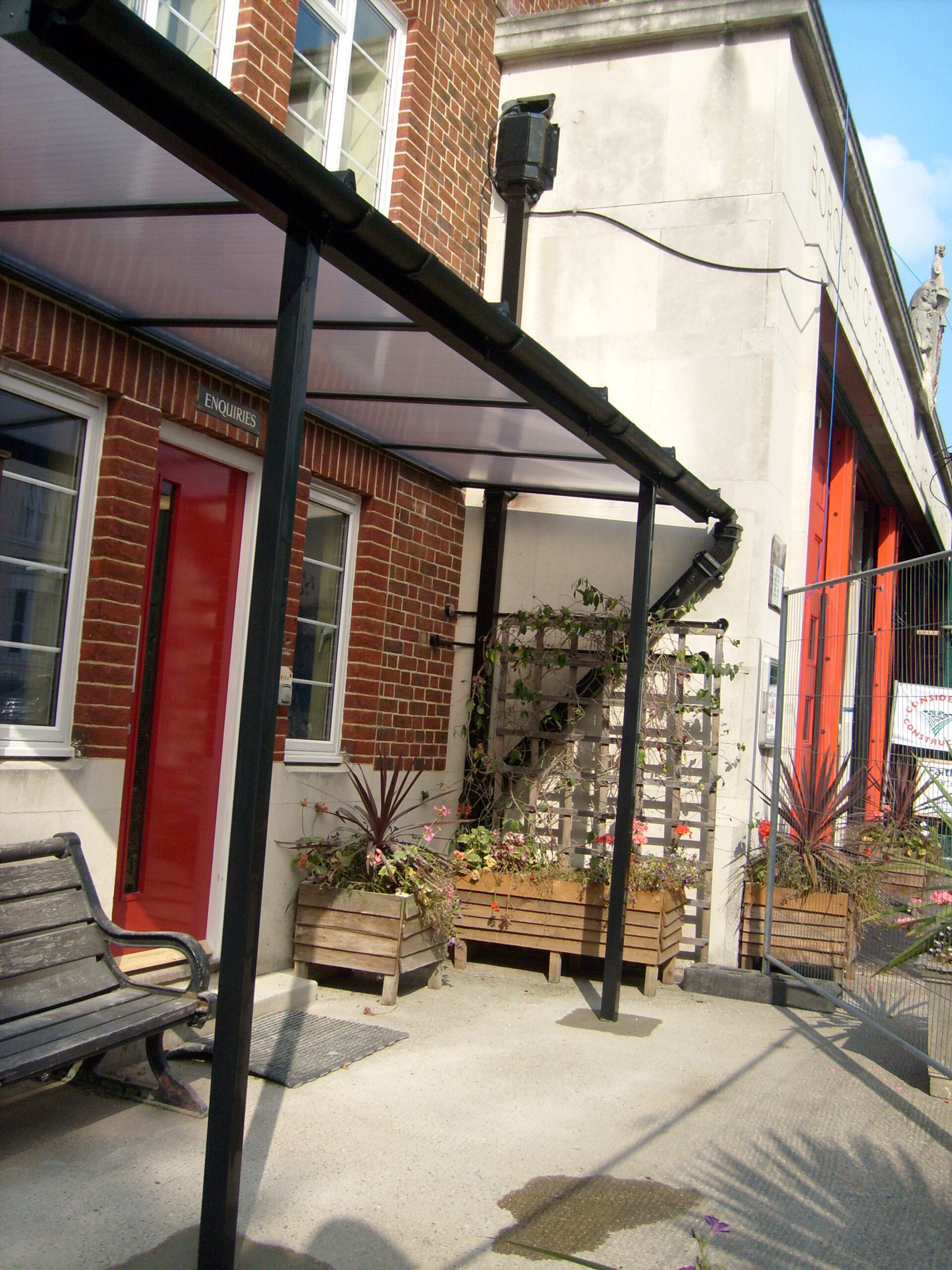 Wallington Fire Station, Sutton - Wall Mounted Canopy - Able Canopies