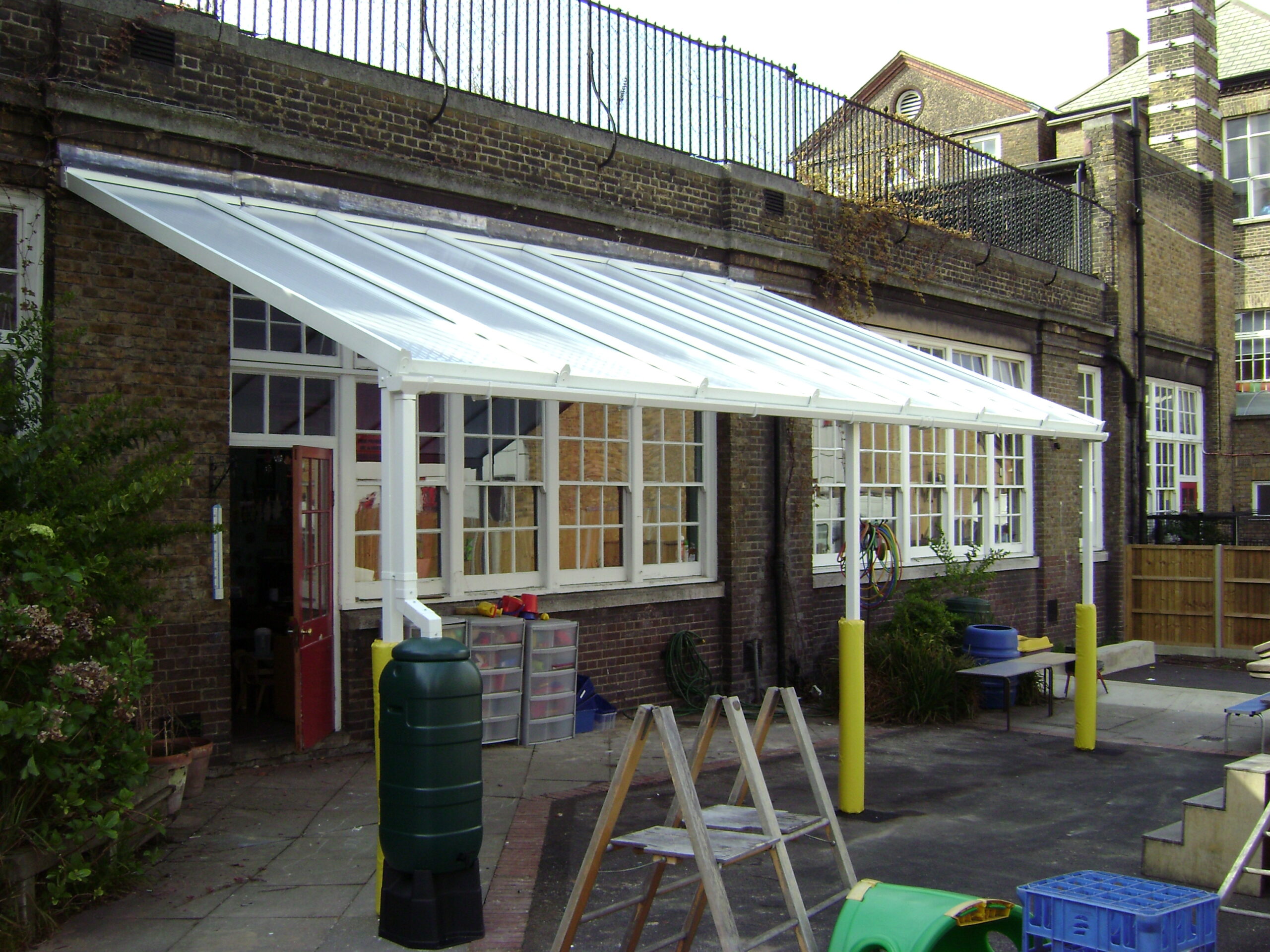 Winton Primary School, Islington - Wall Mounted Canopy - Able Canopies
