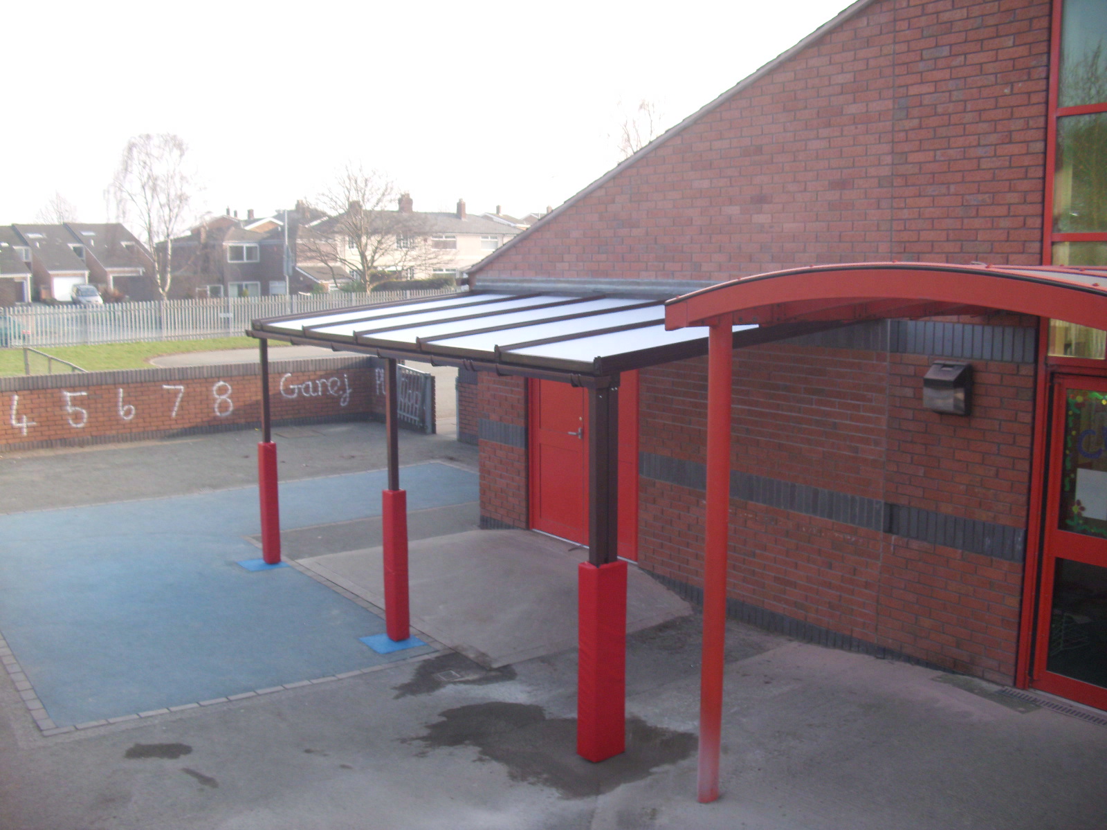 Ysgol Plas Coch County Primary School, Wrexham - Wall Mounted Canopy ...