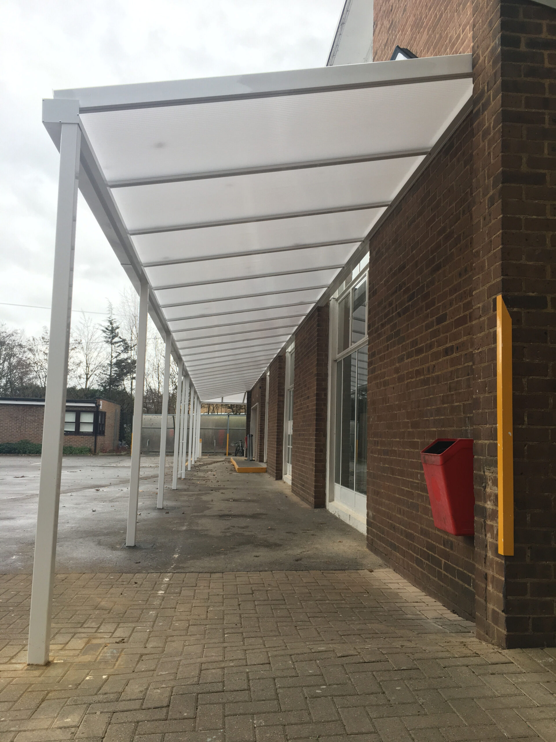 Alexandra Park School, Wall Mounted Canopy - Able Canopies Ltd
