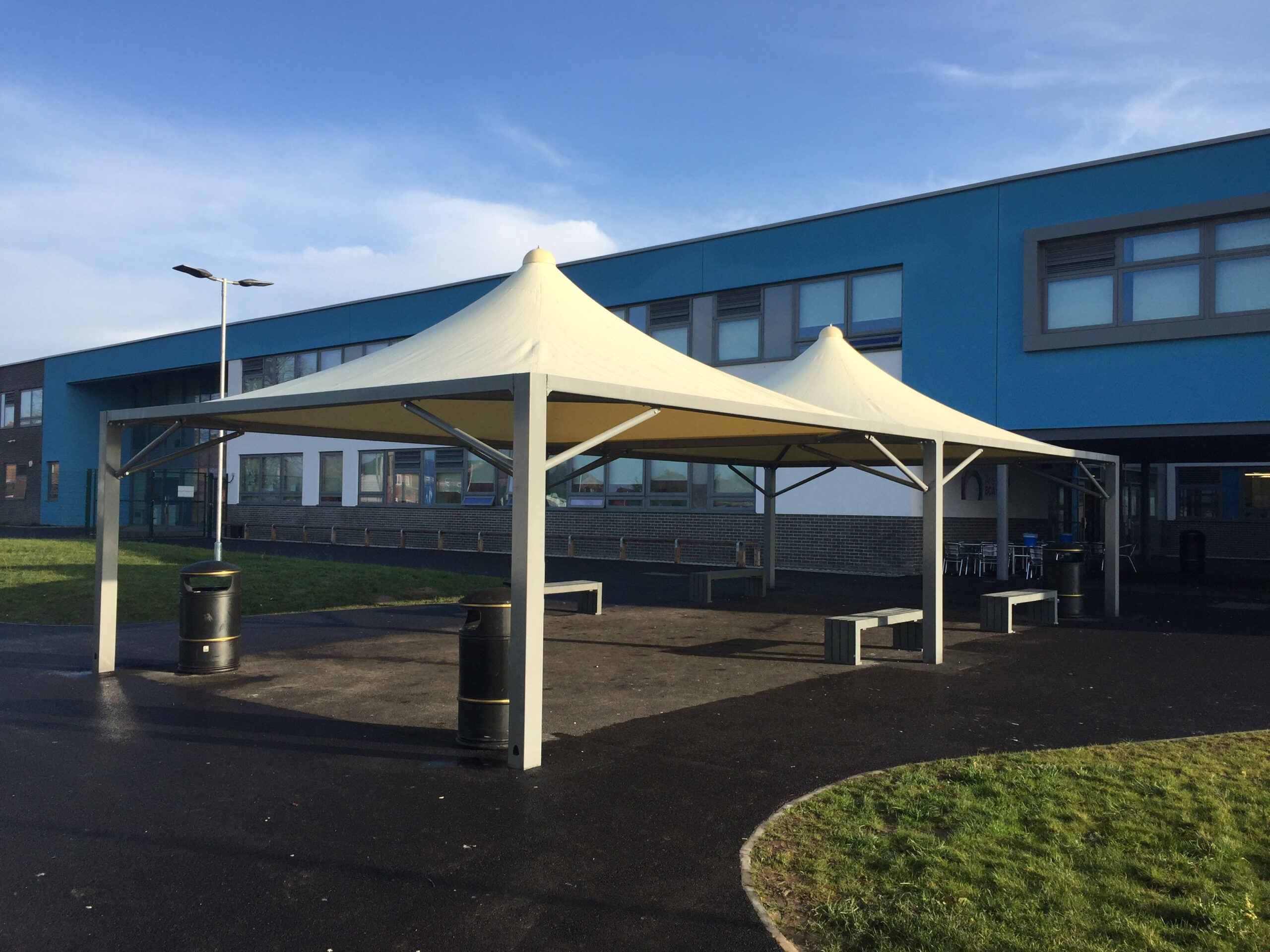 Beamont Collegiate Academy, Tensile Canopies - Able Canopies Ltd