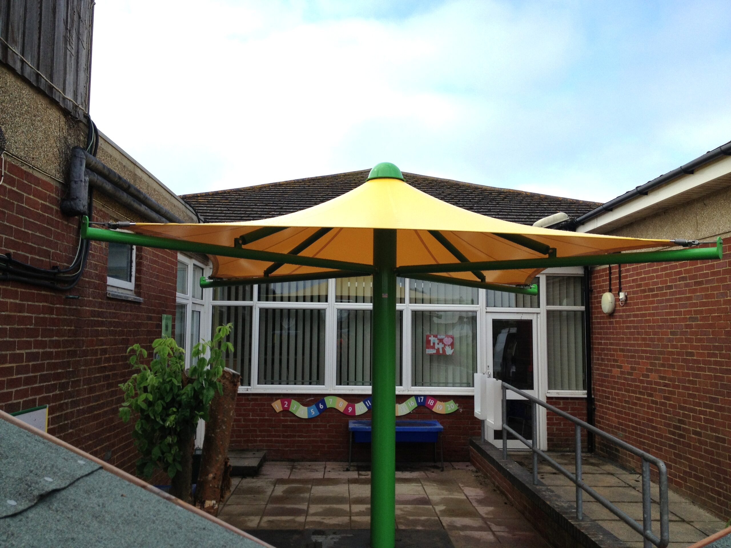 Bishop Tufnell CE Infant School, Tensile Umbrella Canopy - Able Canopies