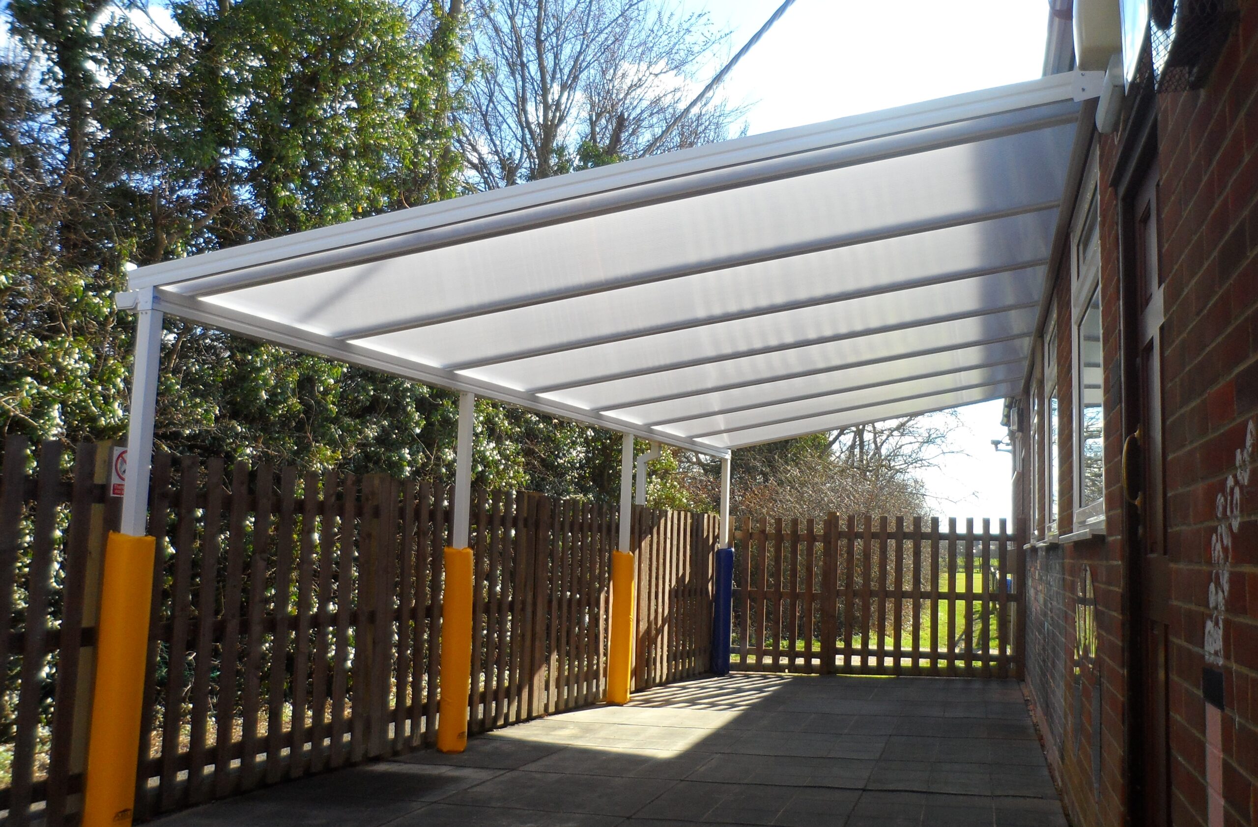 Blackmore Pre-School, Wall Mounted Canopy - Able Canopies