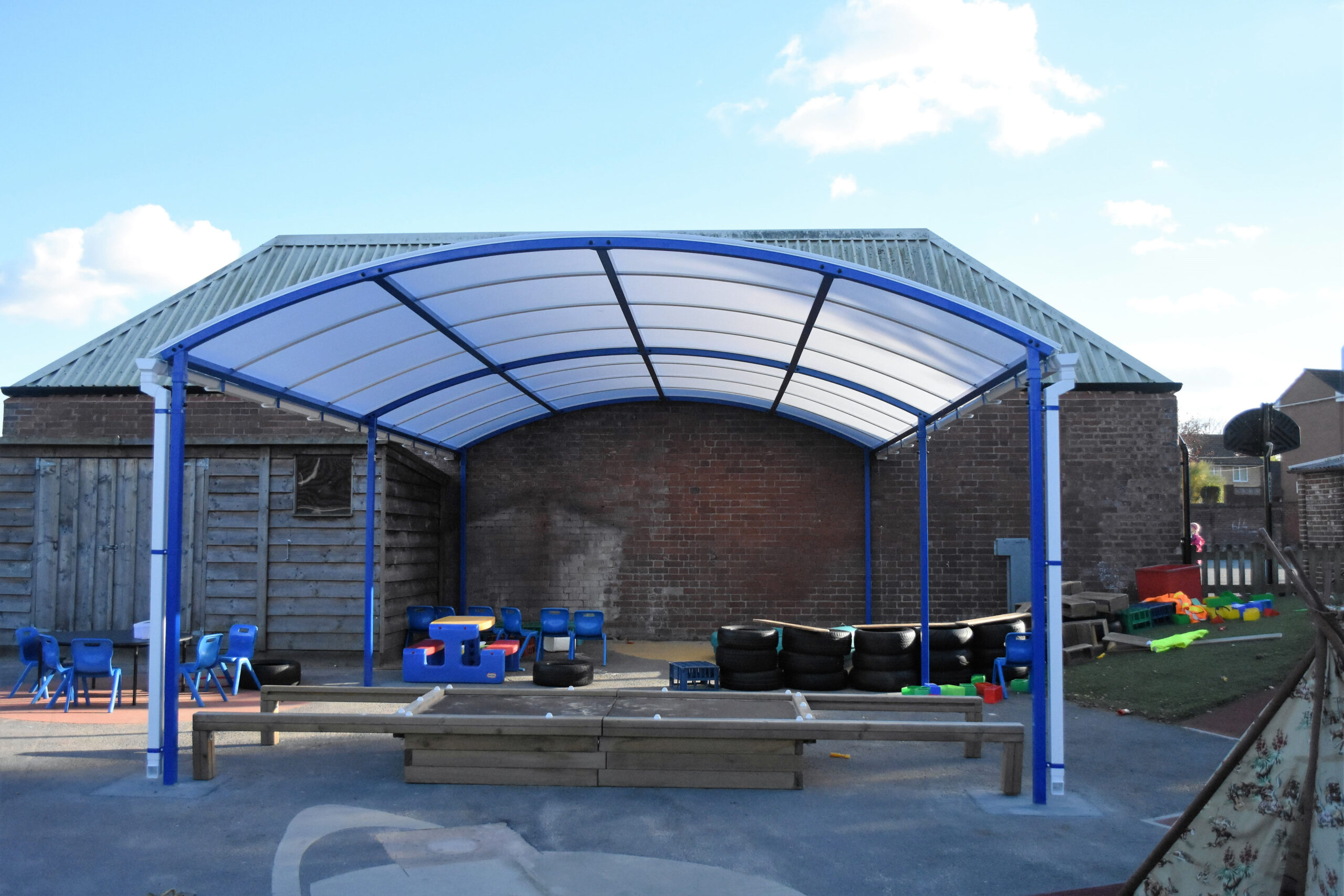 Bowhill Primary School, Freestanding Canopy - Able Canopies Ltd