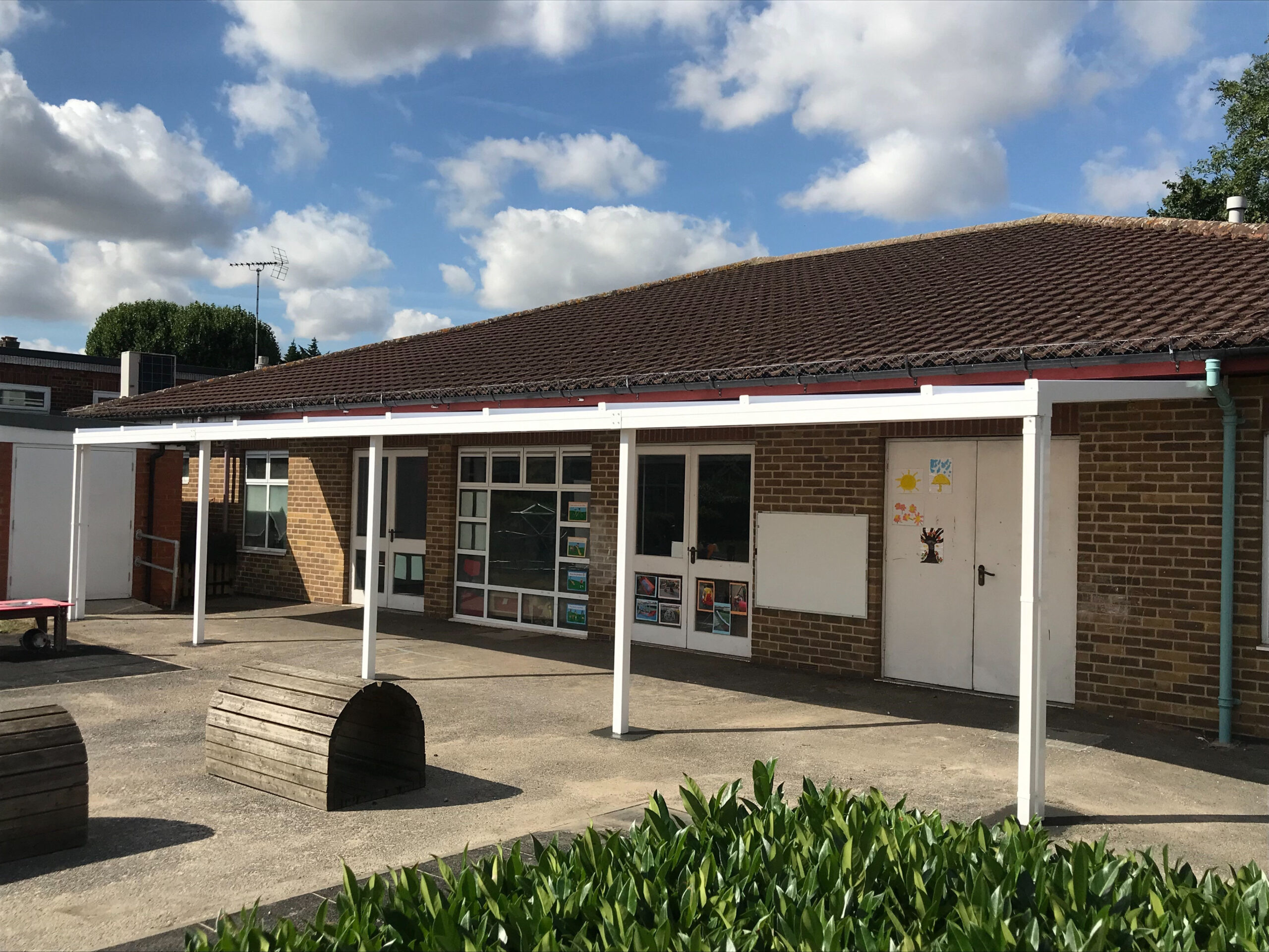 Brentside Primary Academy, Wall Mounted Canopies - Able Canopies Ltd