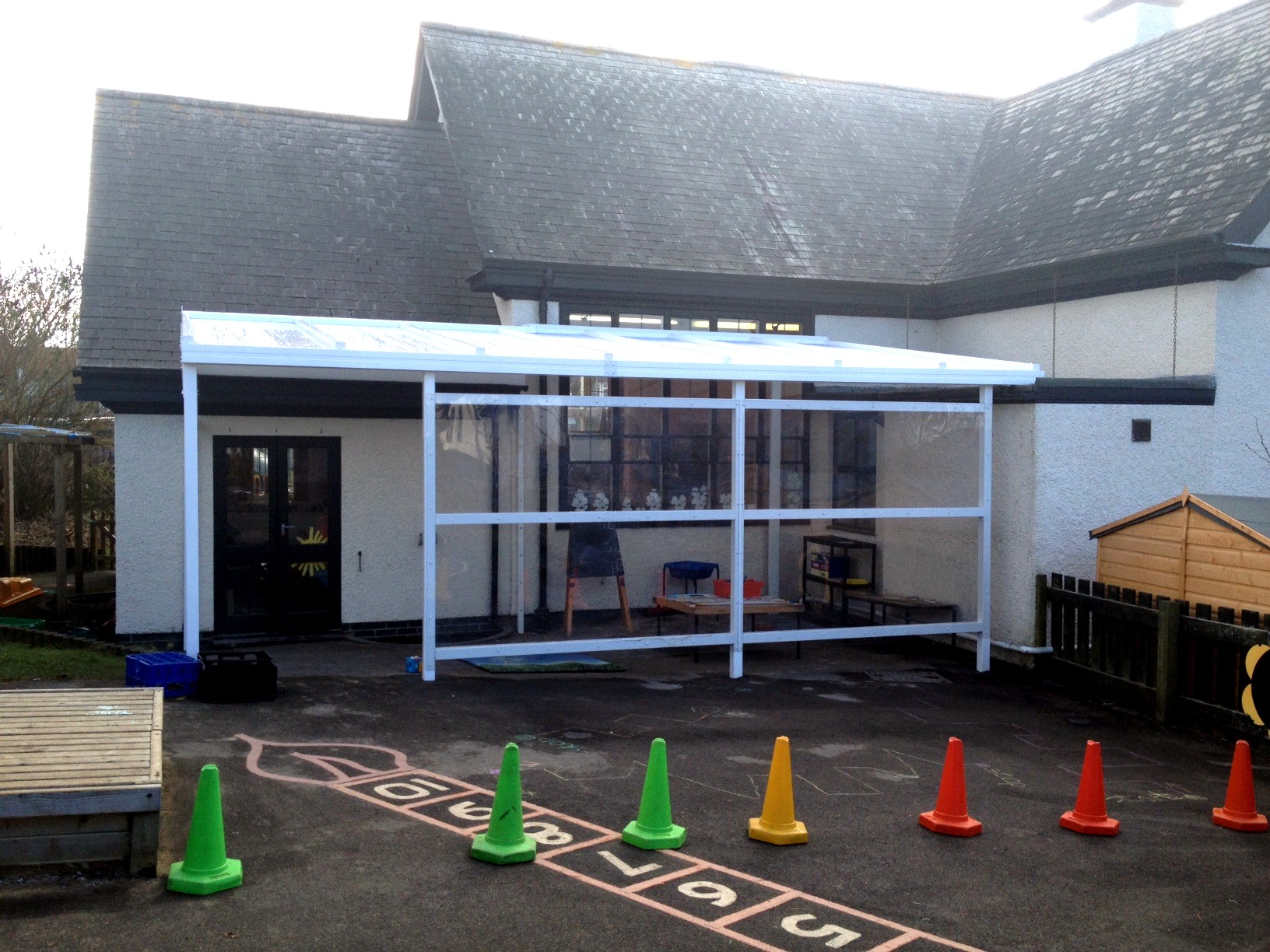 Broadway First School, Wall Mounted Canopy - Able Canopies