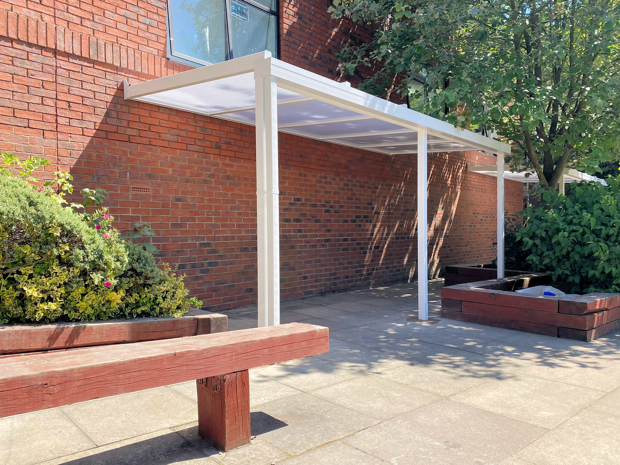 Caistor Grammar School | School Canopies | Wall Mounted Canopies - Able ...