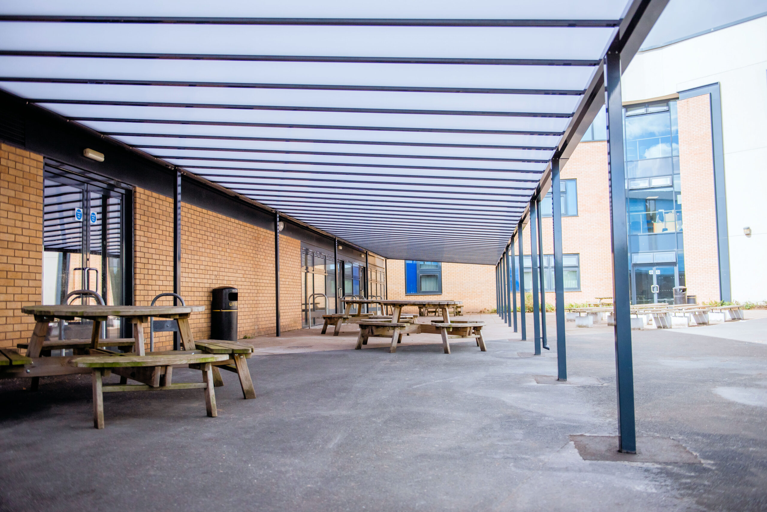 Charlton School - Free Standing Canopy - Able Canopies Ltd.