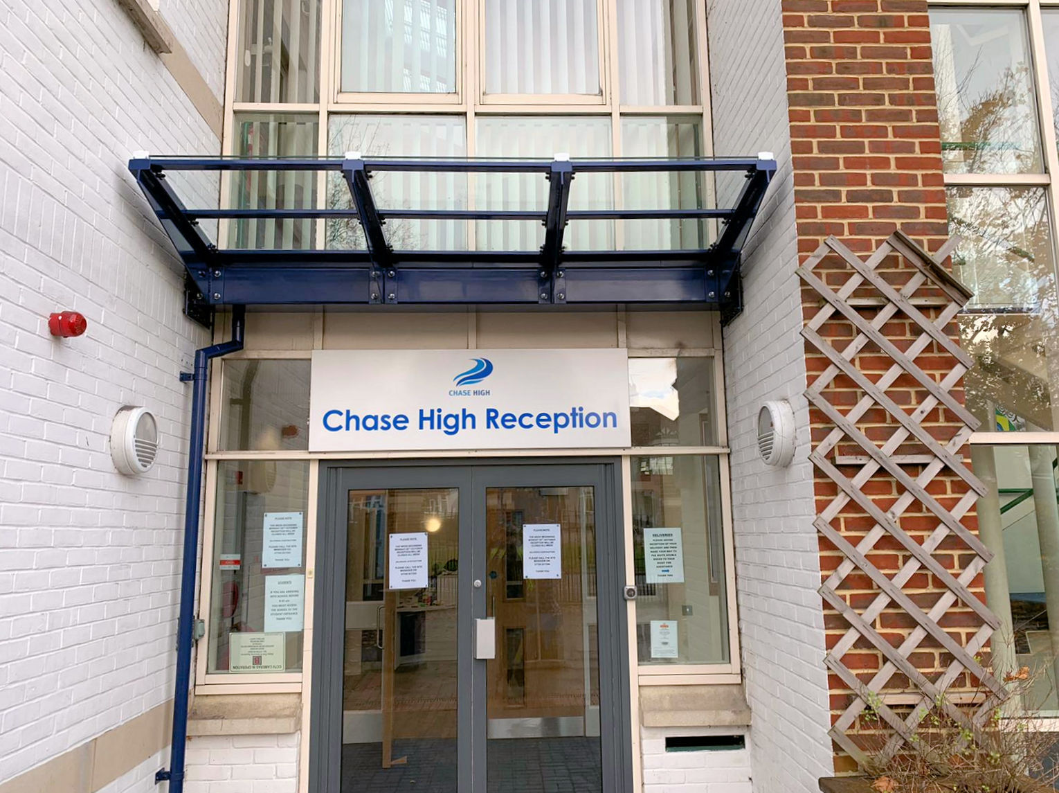 Chase High School, Entrance Canopy - Able Canopies Ltd