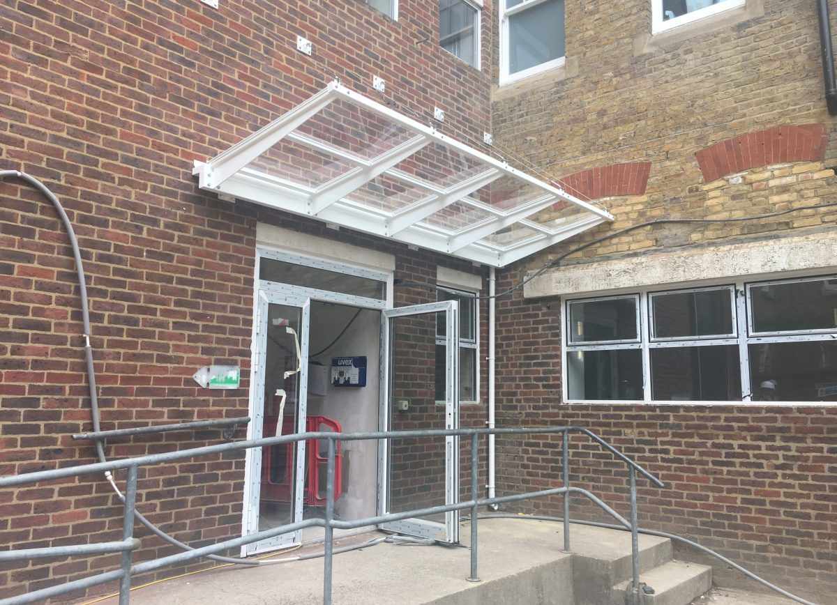 City of Westminster College, Entrance Canopy - Able Canopies Ltd